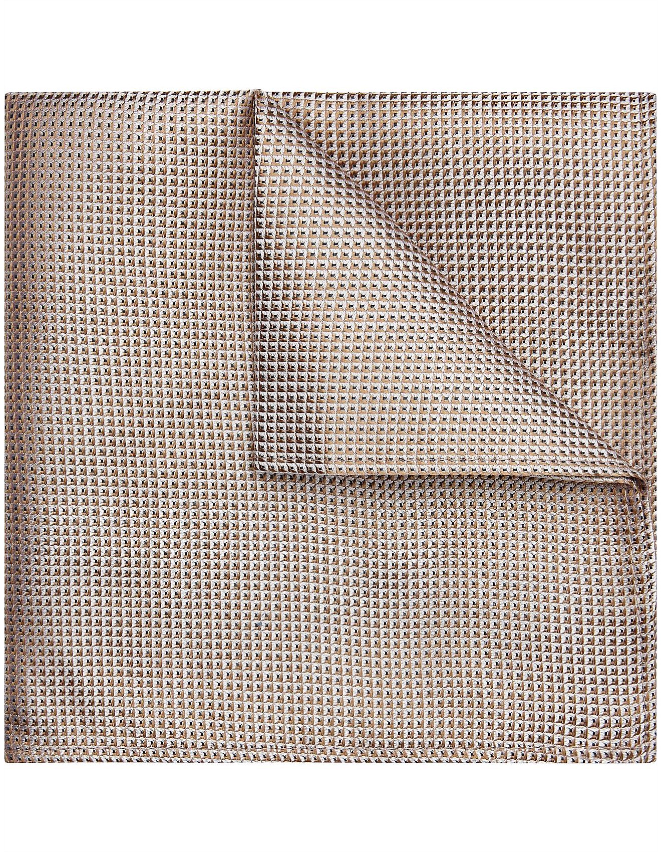 Politix Silk Micro Texture Pocket Square | David Jones