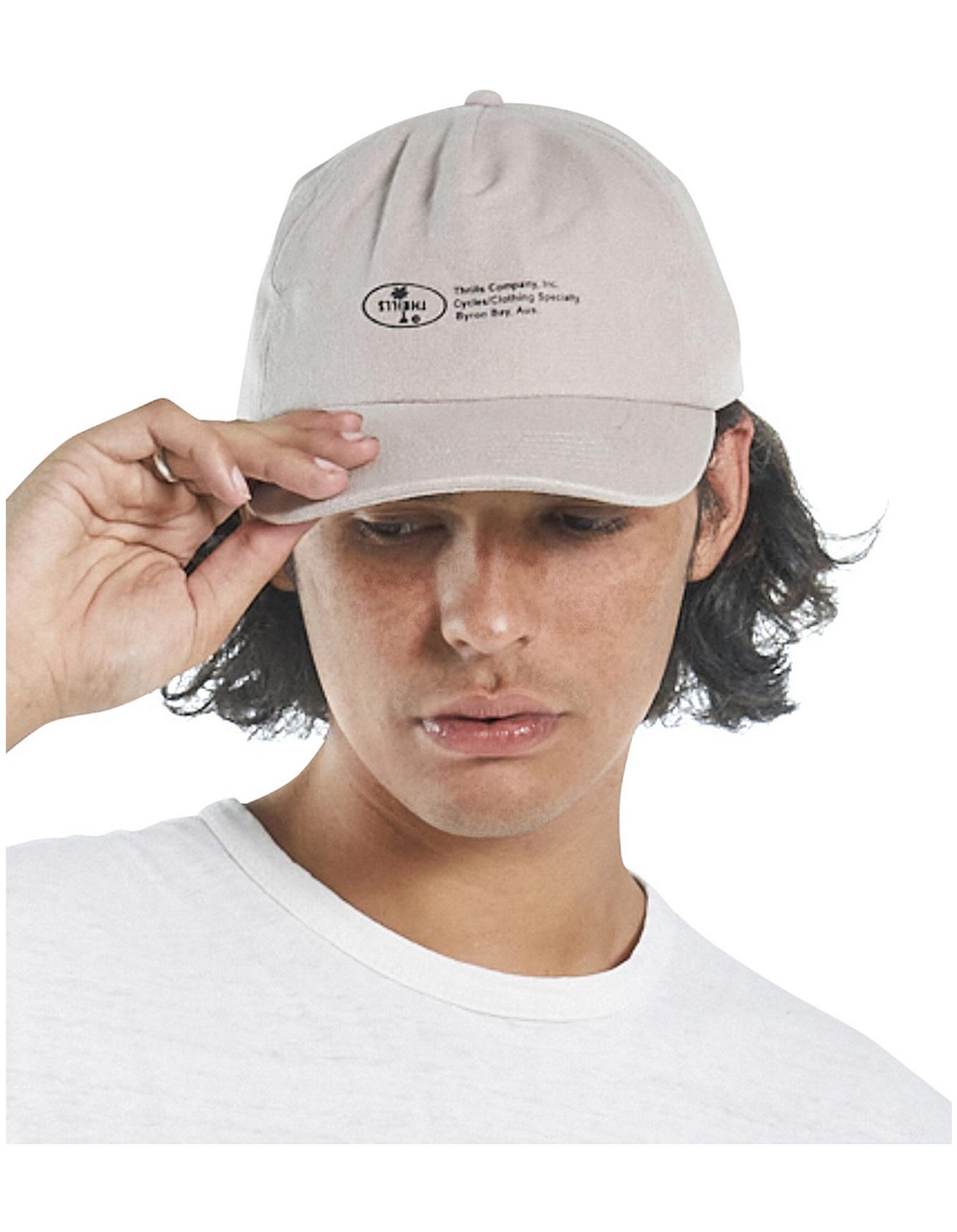 Thrills Company Alignment 5 Panel Caps -Aged Tan | David Jones