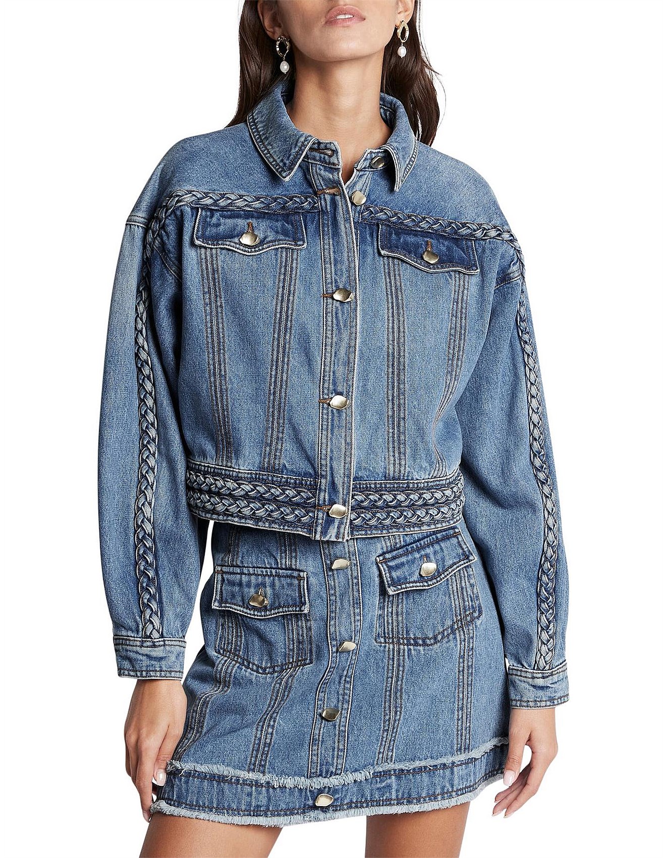 Aje Lyon Braided Denim Jacket | David Jones
