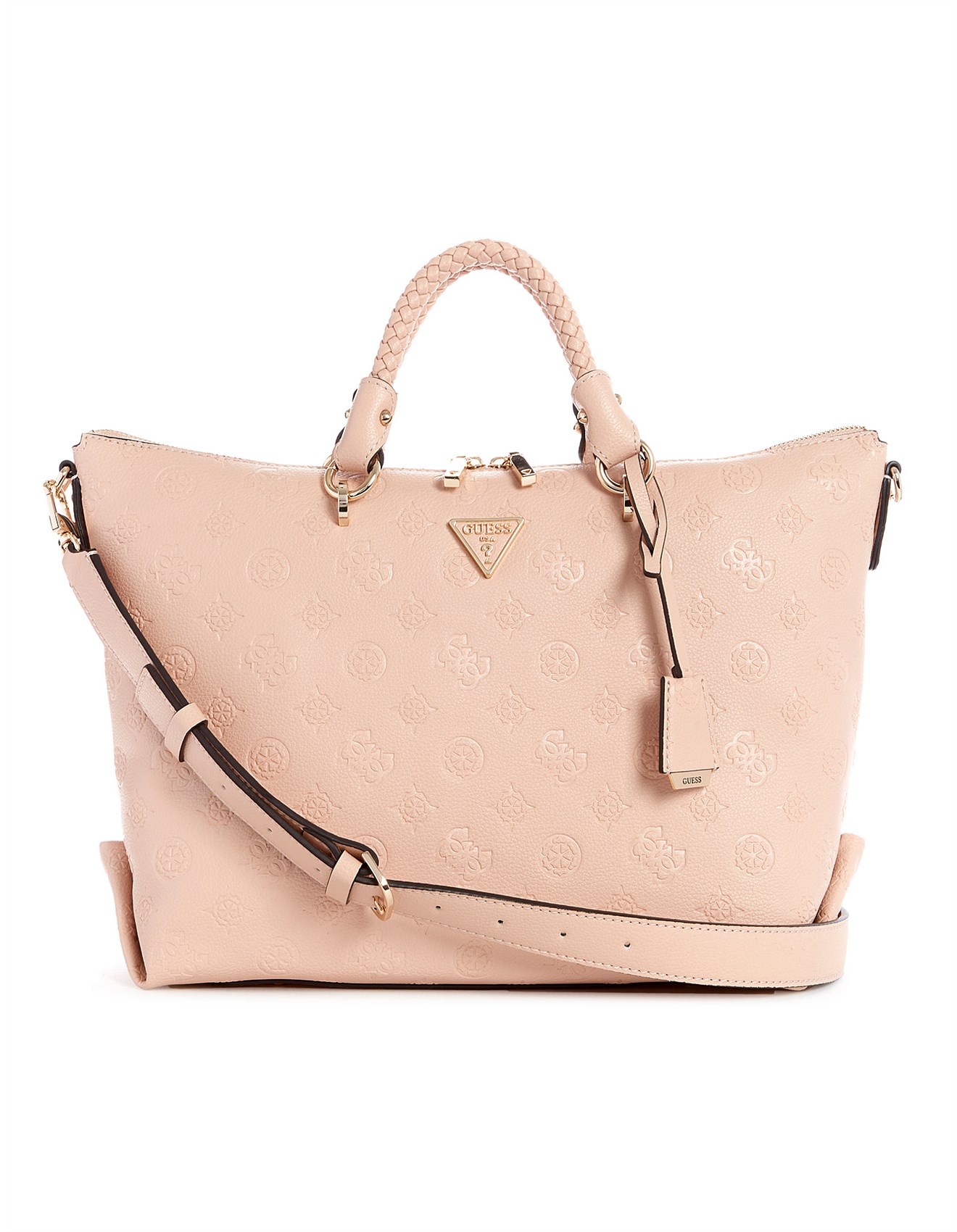 Guess Helaina Deboss Soho Satchel Bag | David Jones