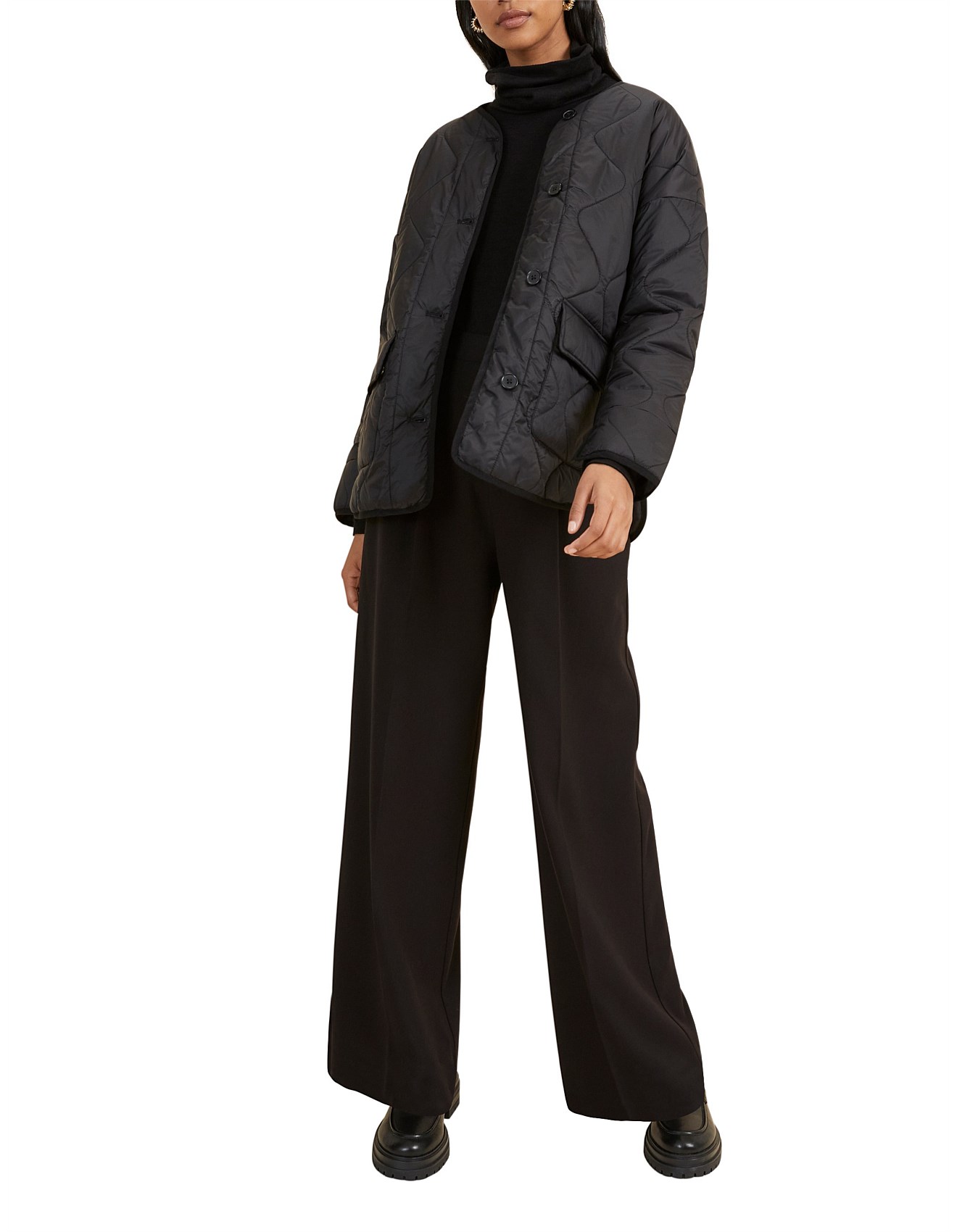 Seed Heritage Oversized Quilted Jacket | David Jones