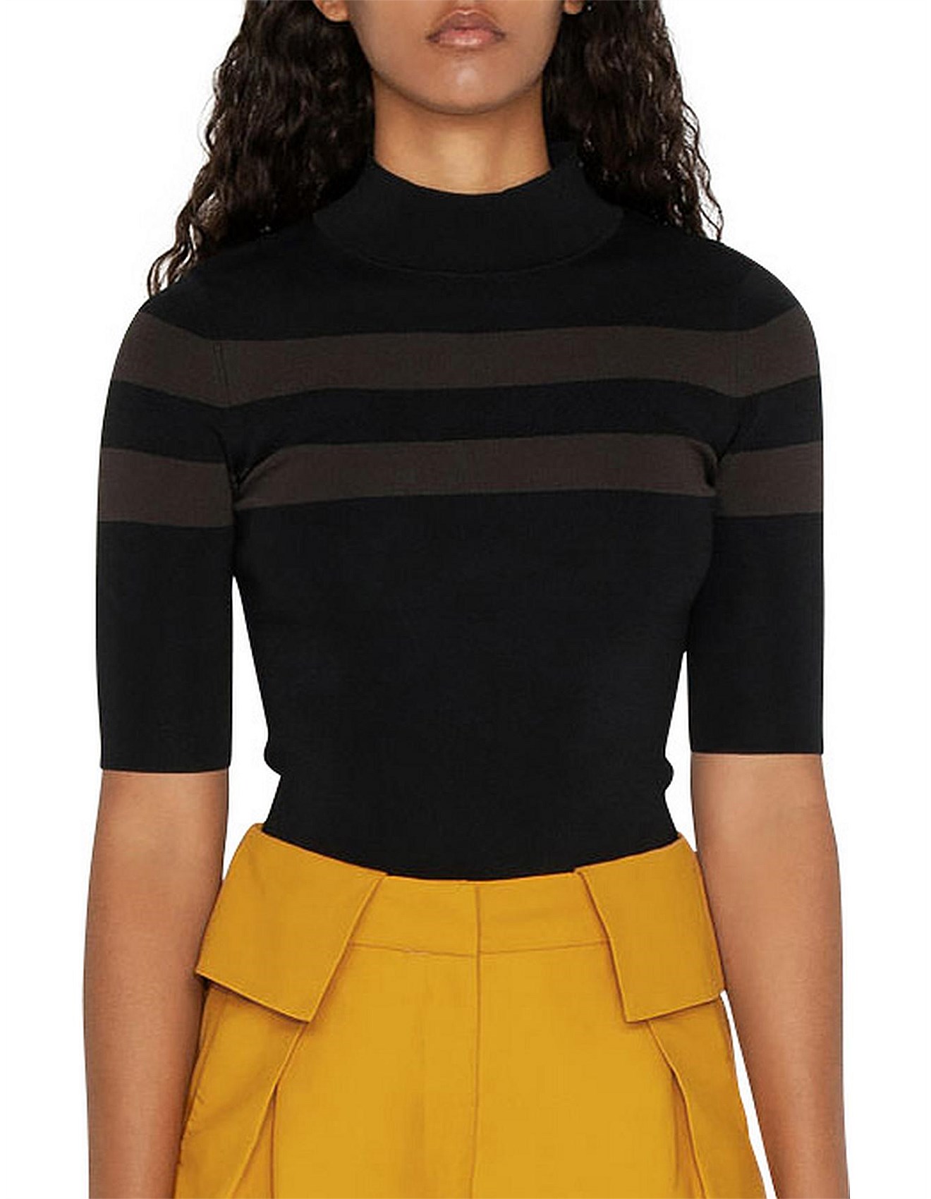 Cue Stripe Cut Out Knit | David Jones
