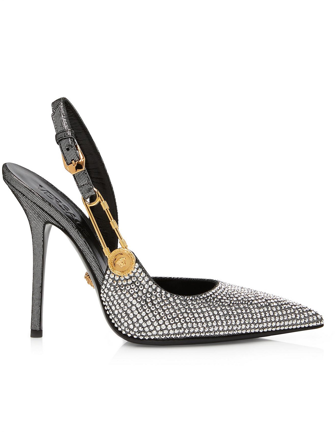 Versace Safety Pin Crystal Pump | David Jones