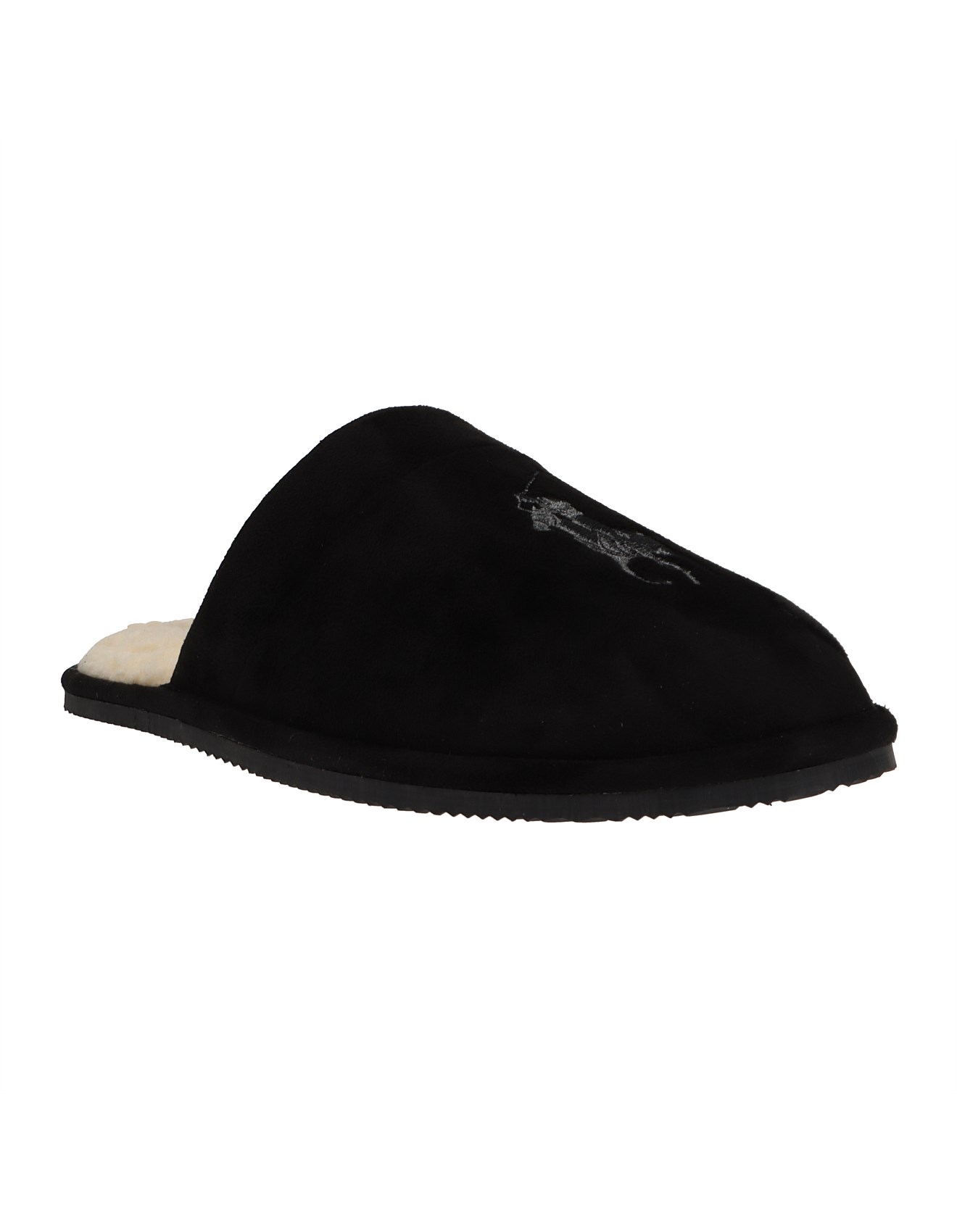 Polo Ralph Lauren Klarence Microsuede Big Pp Scuff | David Jones