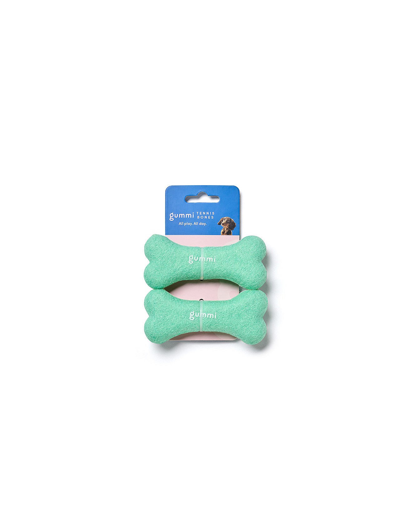 Gummi Rubber Tennis Bone 2pk Mint Small | David Jones