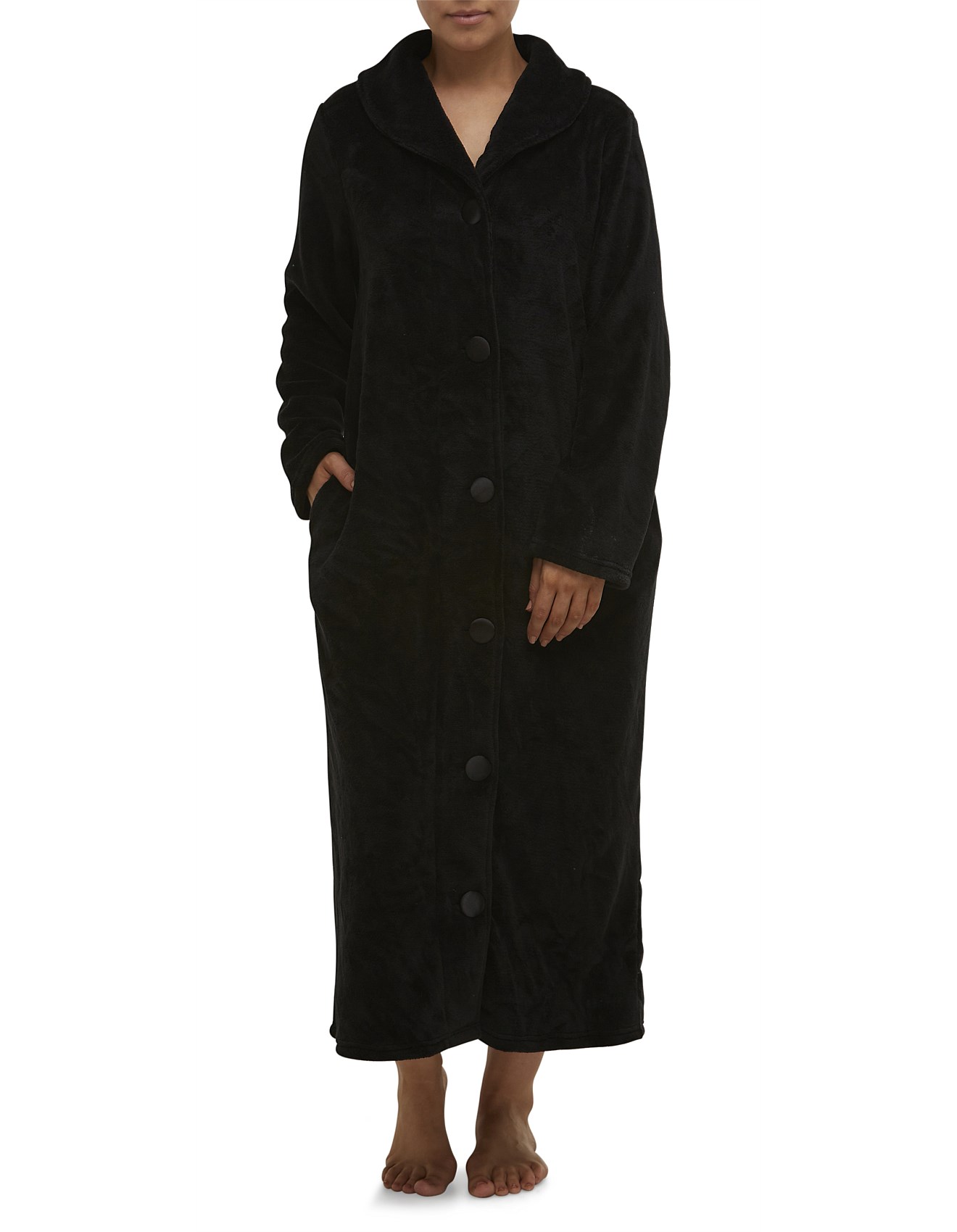 Yuu Button Long Robe | David Jones