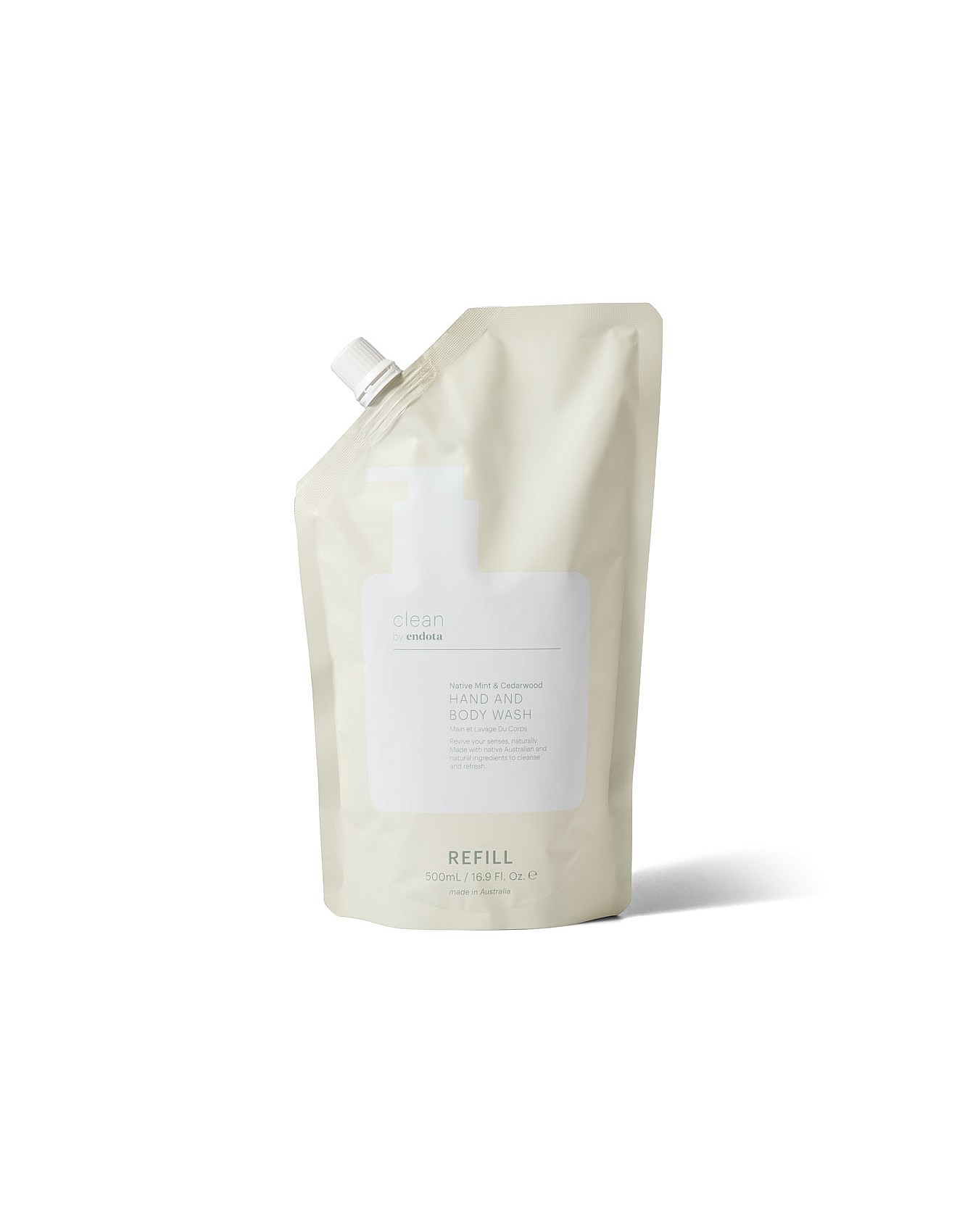 Endota Spa Refill Clean Native Mint & Cedarwood Hand & Body Wash | David Jones