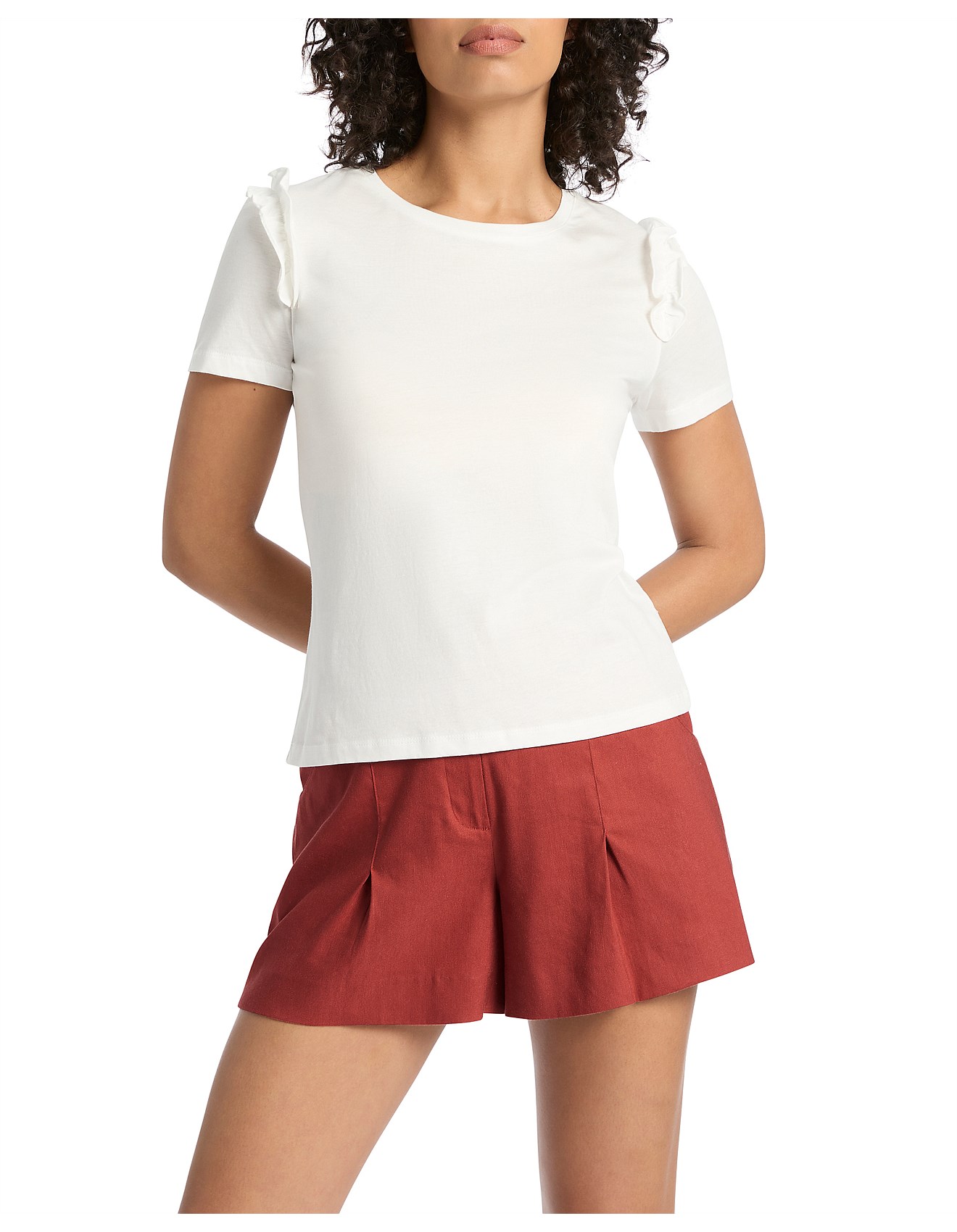 Marcs Women Karen Ruffle Tee | David Jones