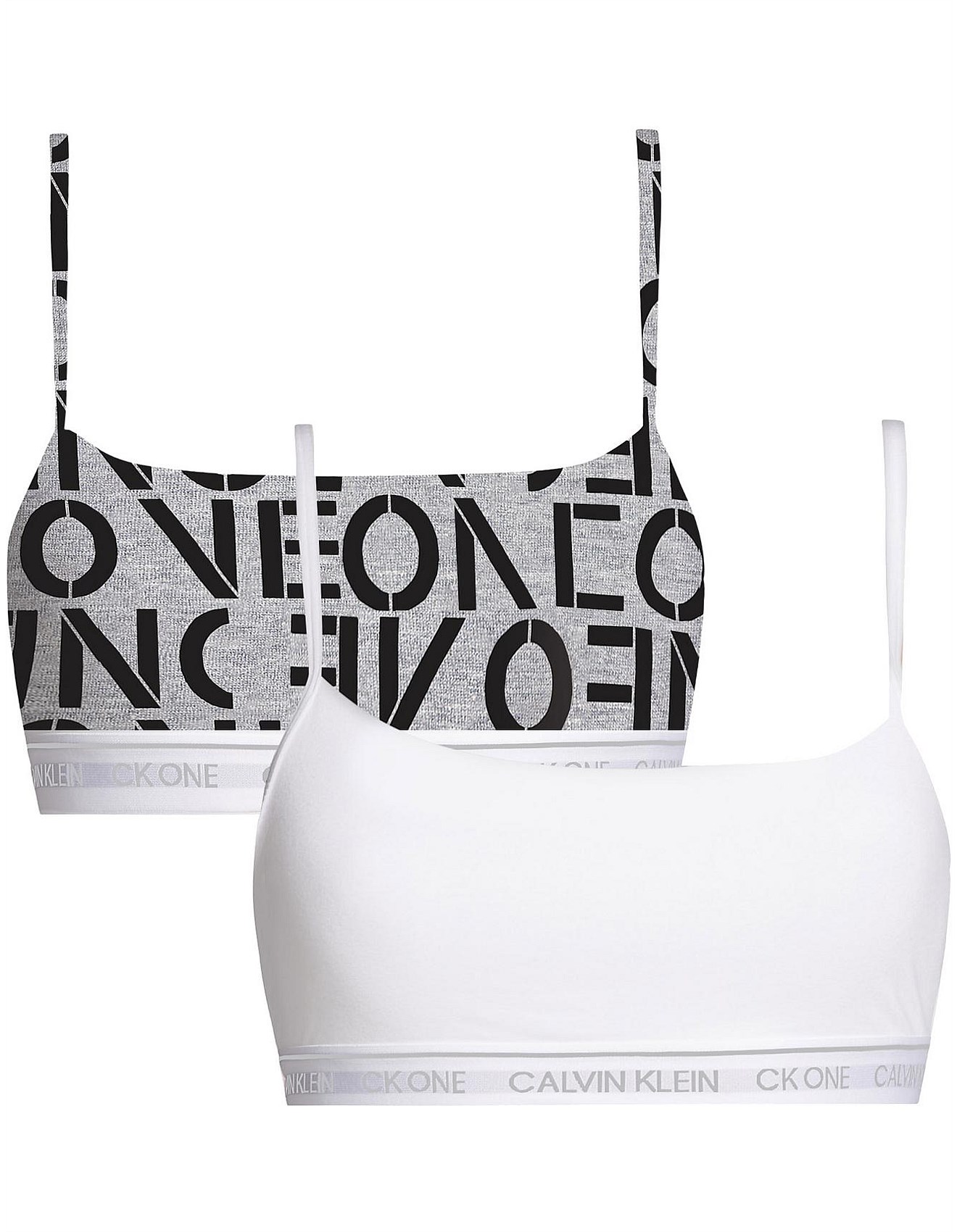 Calvin Klein Ck One Cotton Multipack Unlined Bralette 2pk | David Jones