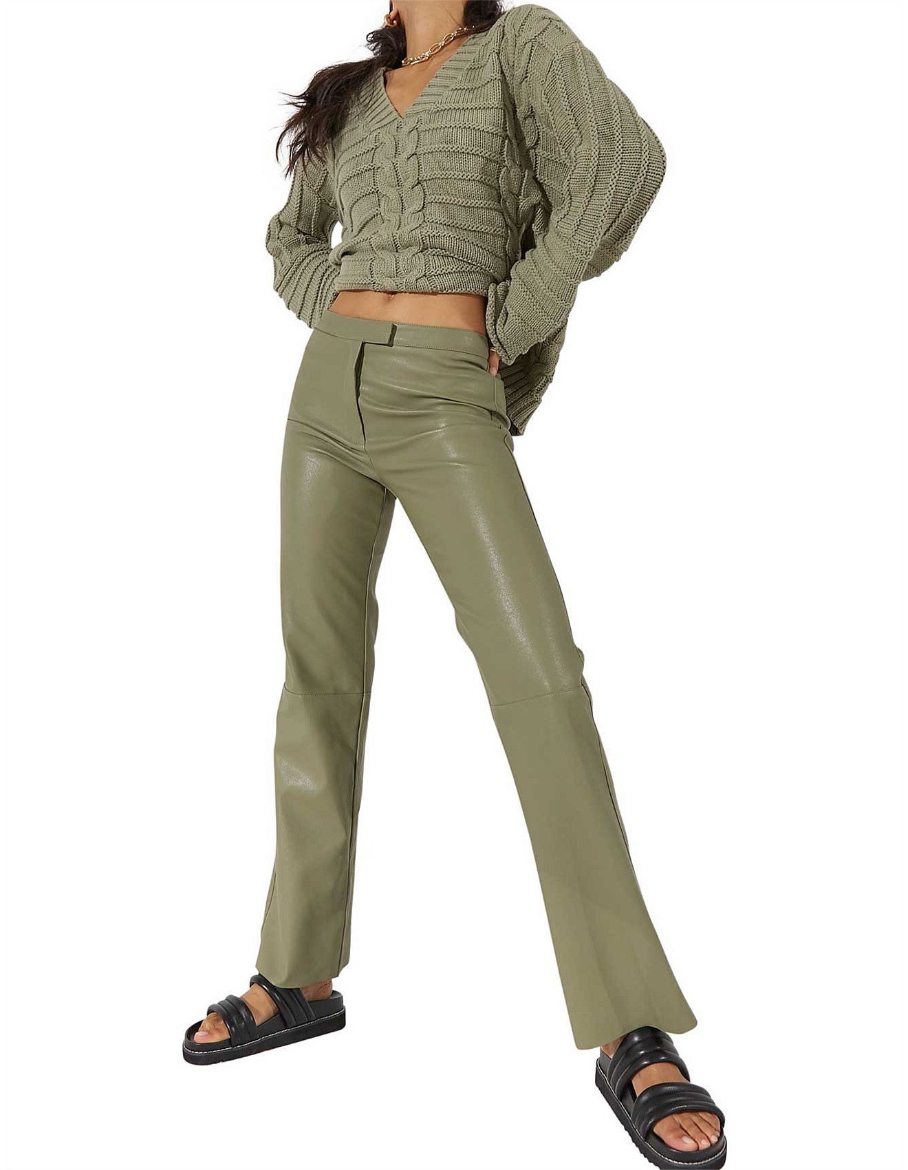 Sovere Influence Leatherette Pant | David Jones