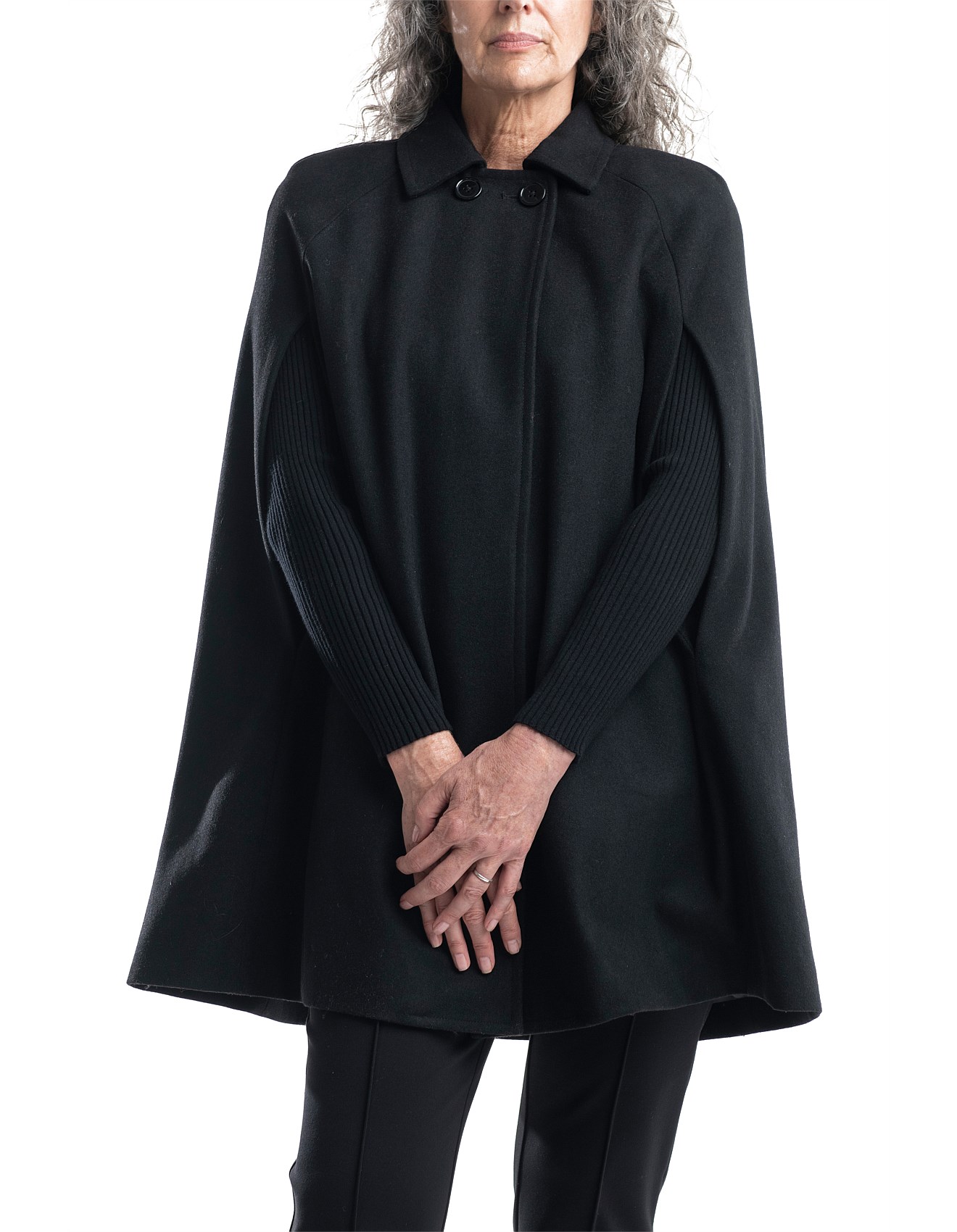 David Jones Wool Blend Cape | David Jones