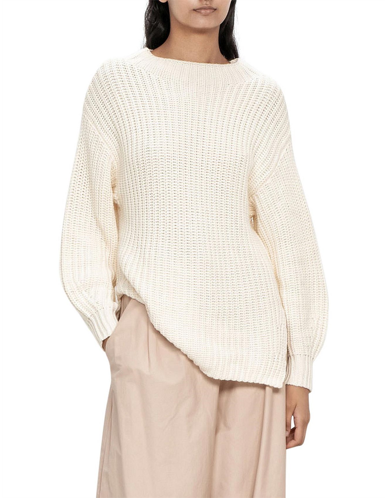 Veronika Maine Chunky Side Split Sweater | David Jones