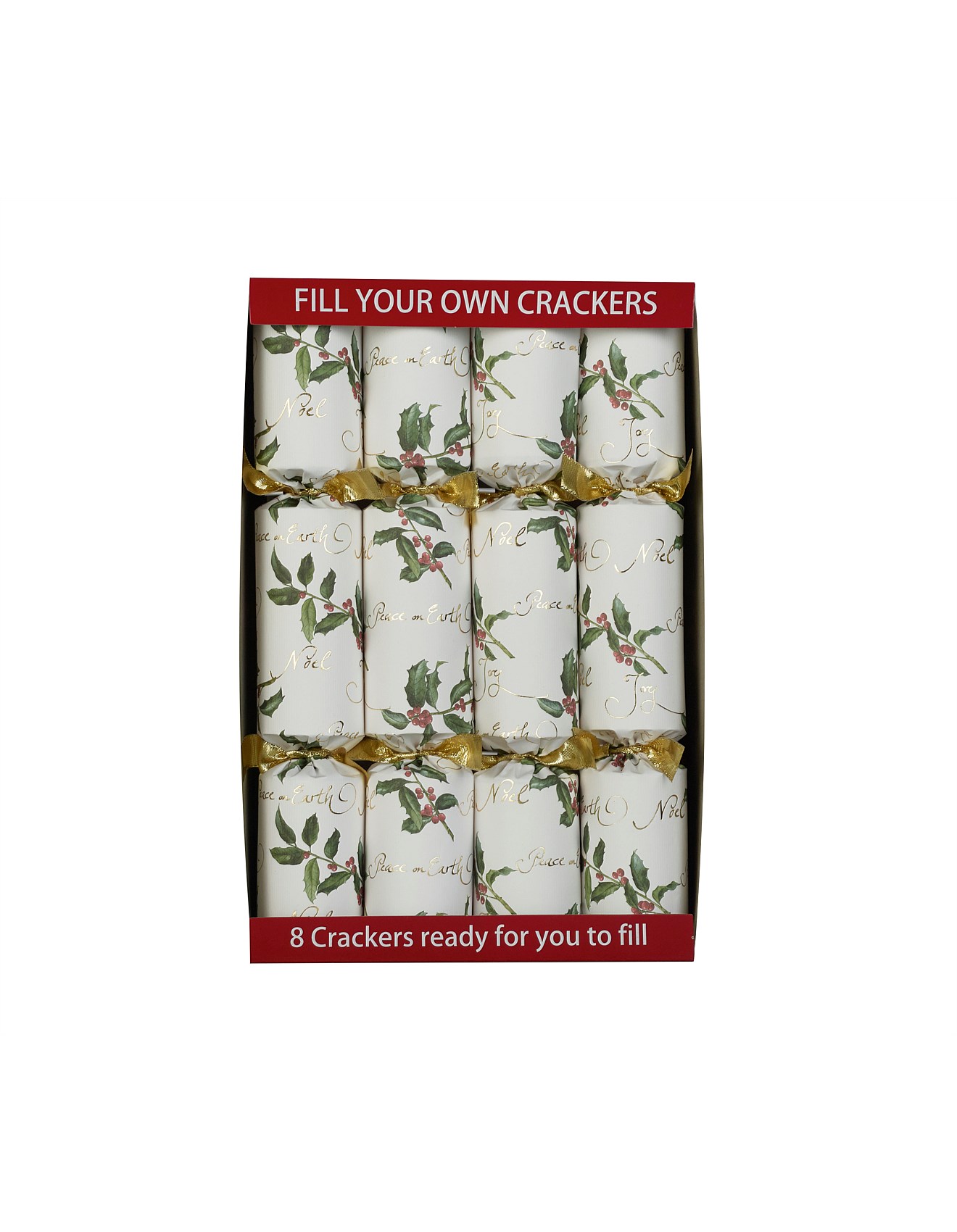 Robin Reed Fill Your Own Christmas Cracker Holly Ivy Set Of 8 | David Jones