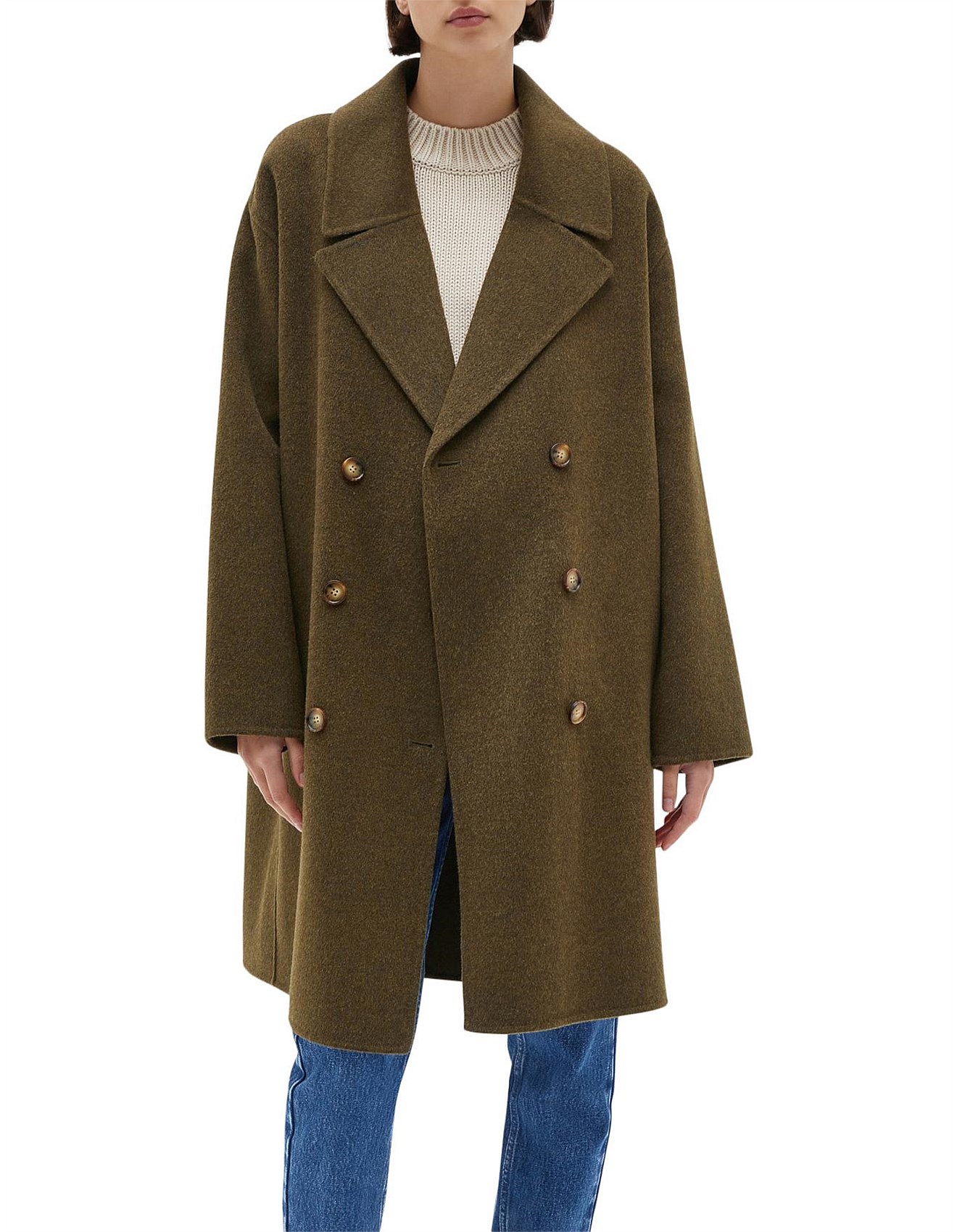 Assembly Label Double Breasted Wool Coat | David Jones