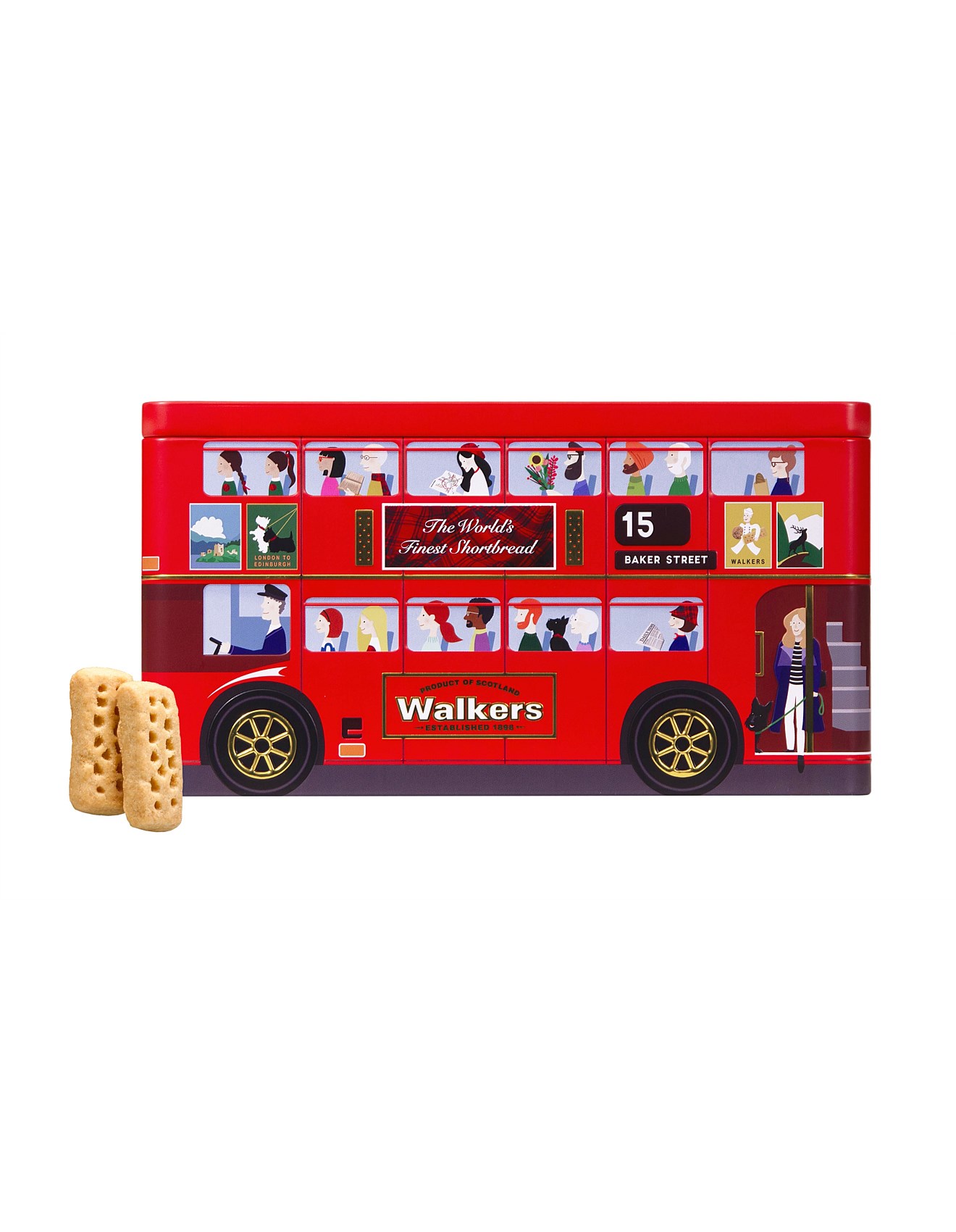 Walkers London Bus Shortbread Tin 250g | David Jones