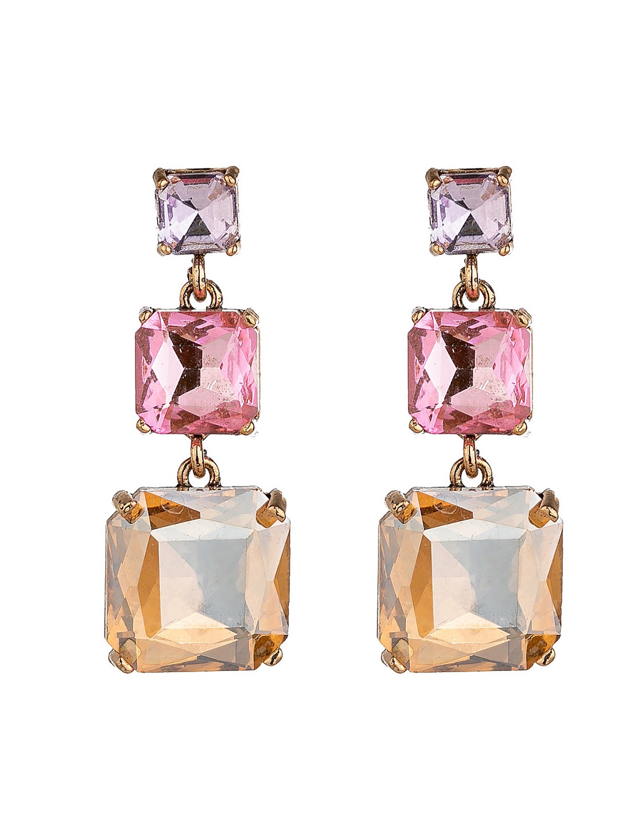The Two Mrs Grenvilles Triple Stone Drop Earring | David Jones