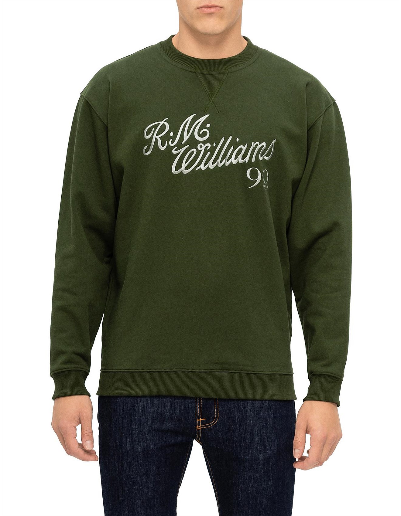 R.m. Williams Men's Script Crew Neck 90th | David Jones