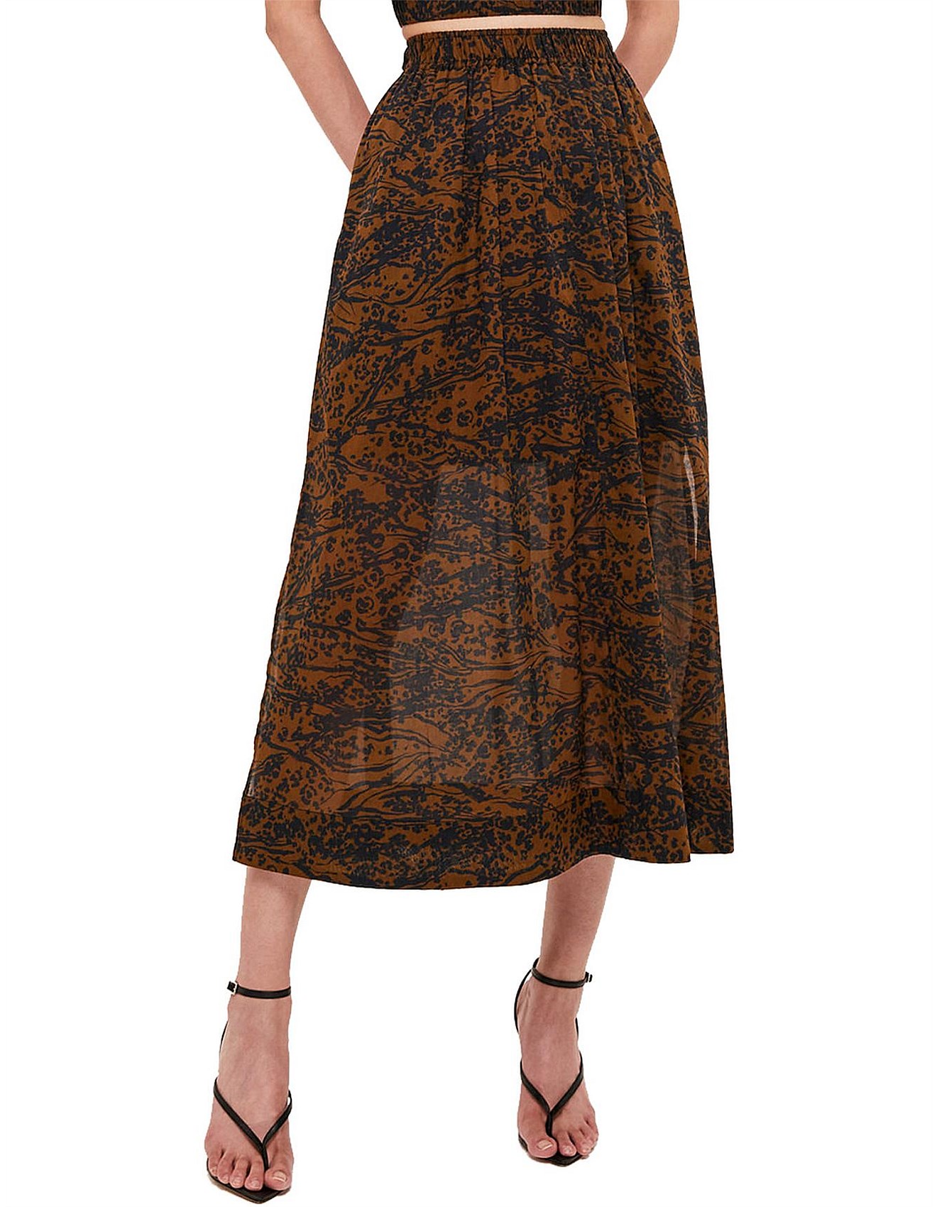Saba Dune Midi Skirt | David Jones