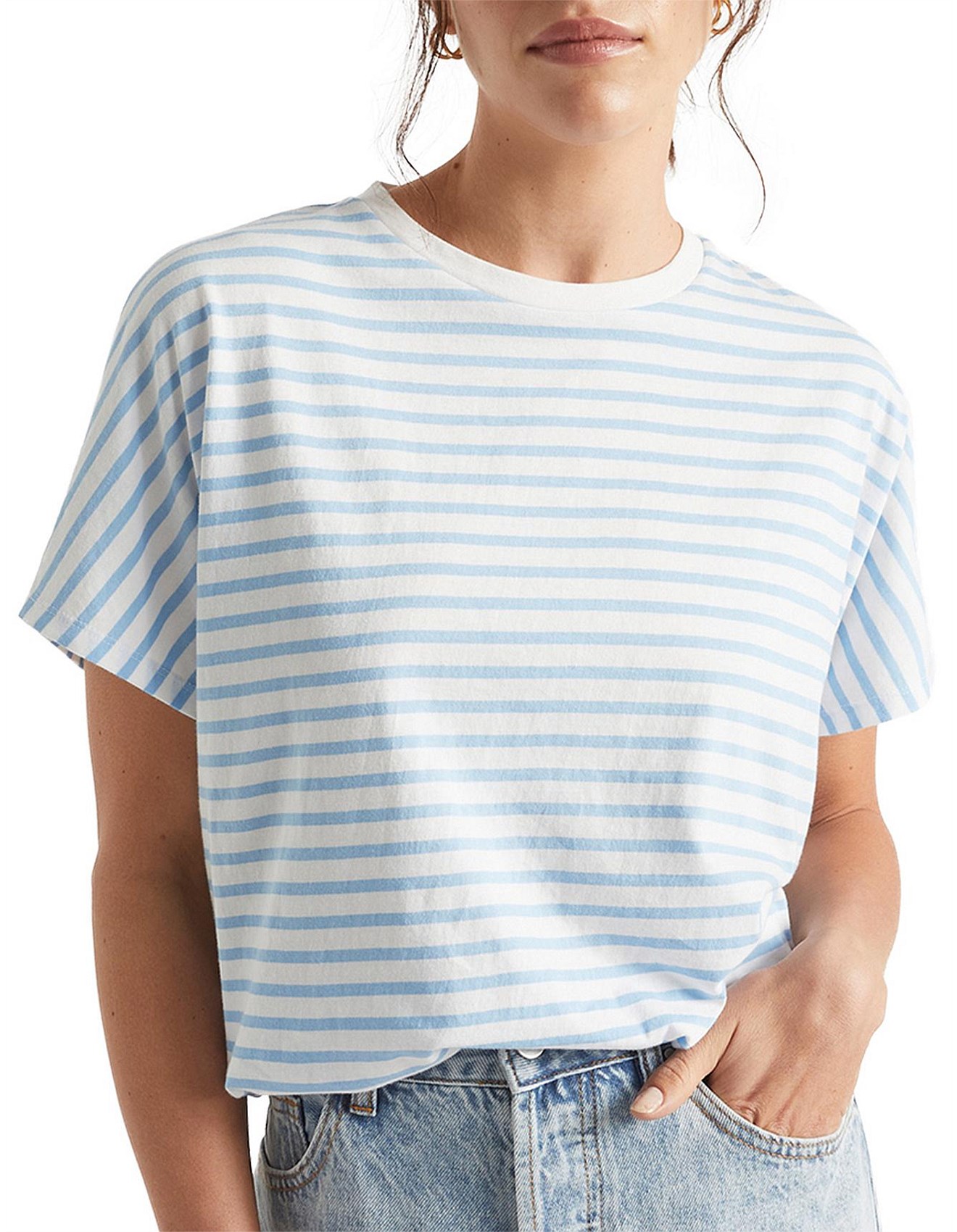 Seed Heritage Stripe Batwing Tee | David Jones