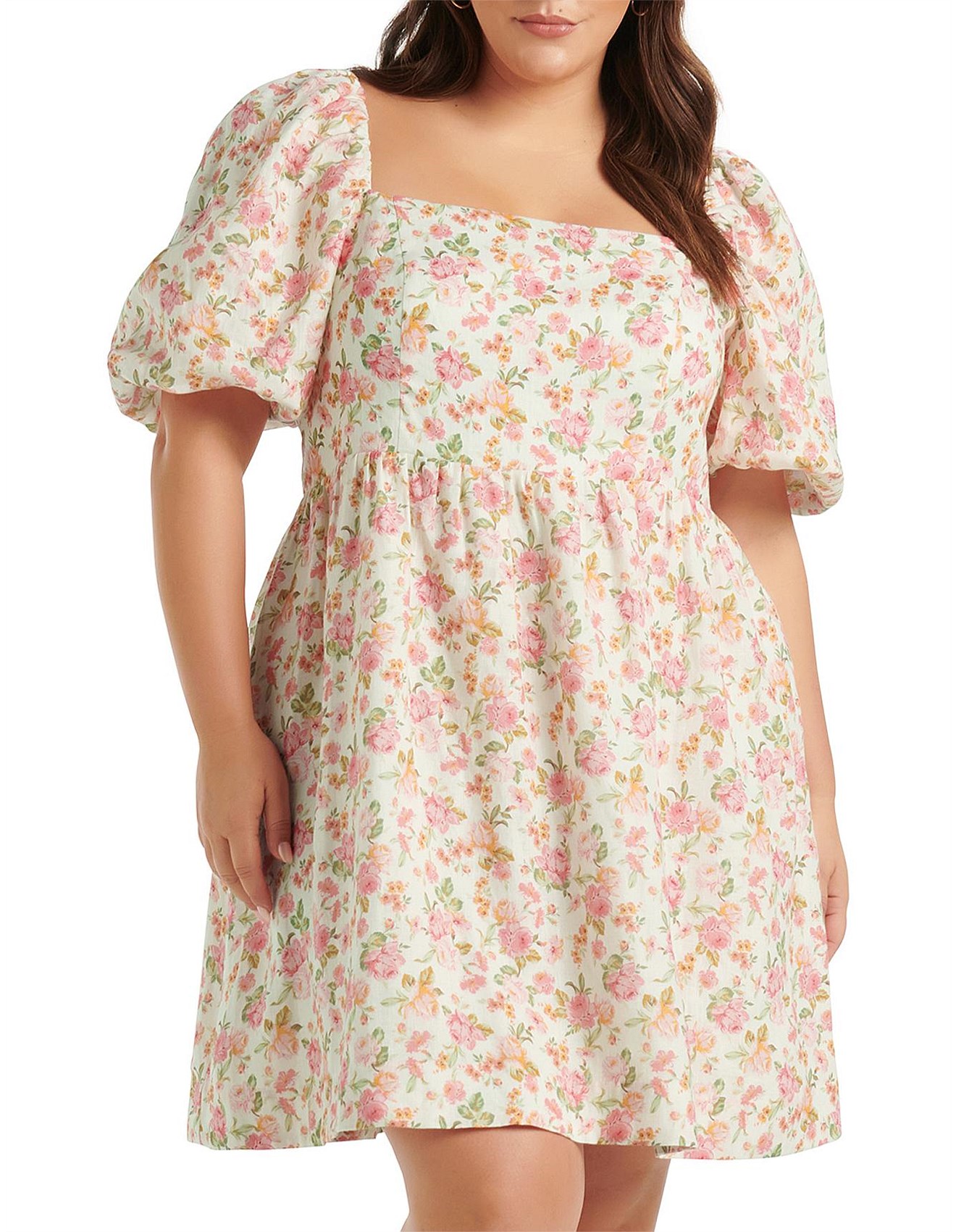 Forever New Finley Curve Gathered Front Mini Dress | David Jones