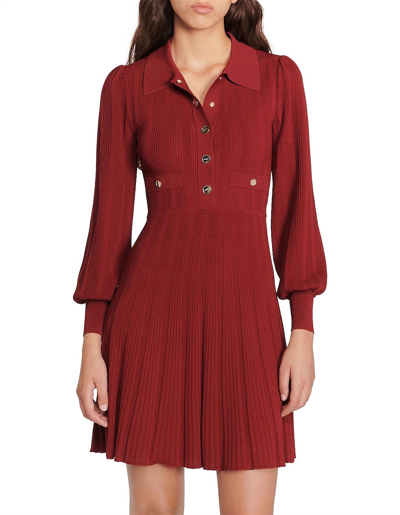 Sandro Paris Lison Knitted Dress | David Jones