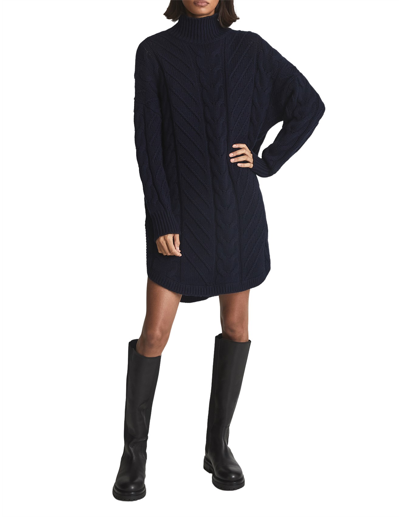 Reiss Laura Cable Knit Tunic | David Jones