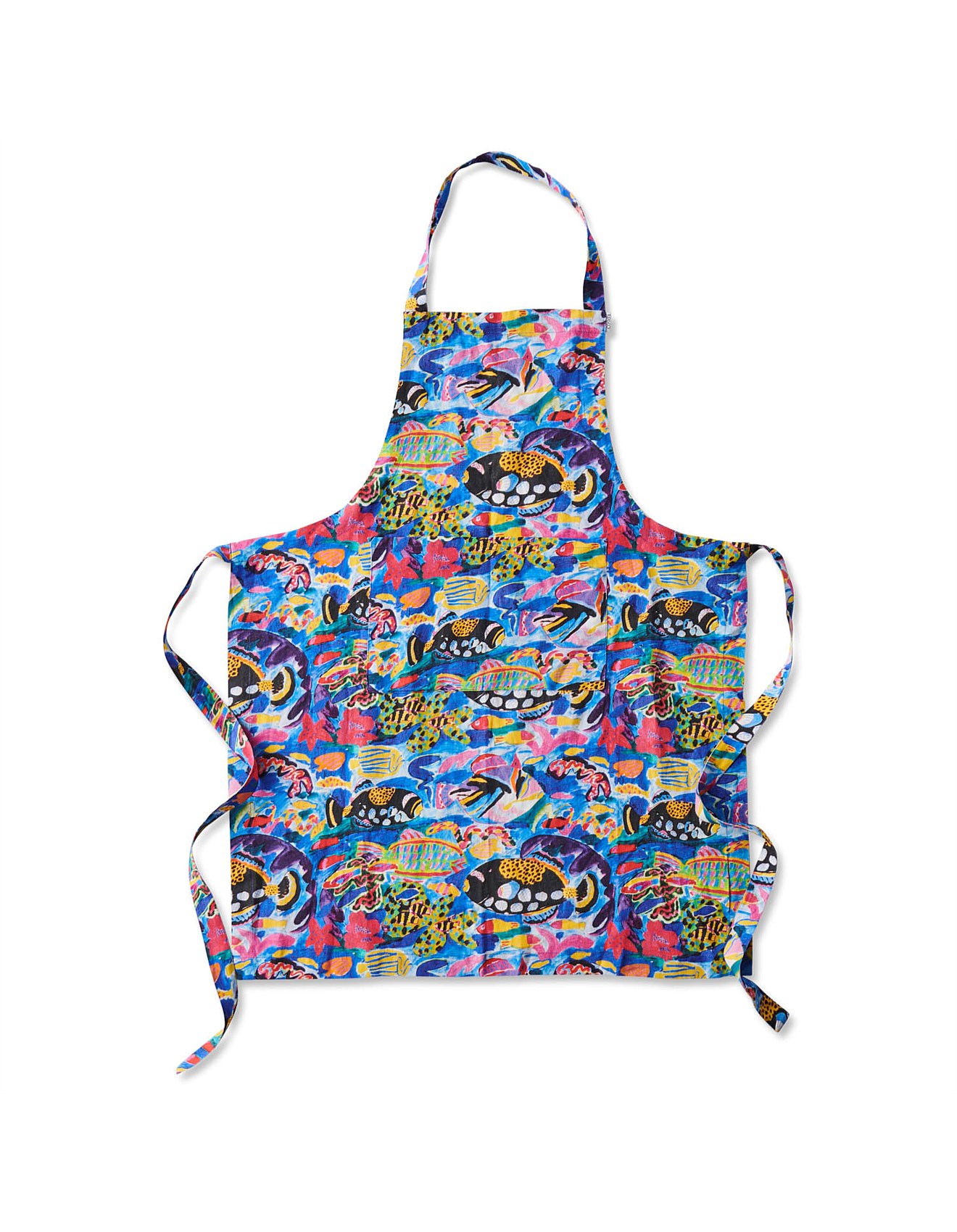 Kip & Co Kip&co X Ken Done Barrier Reef Garden Linen Apron | David Jones