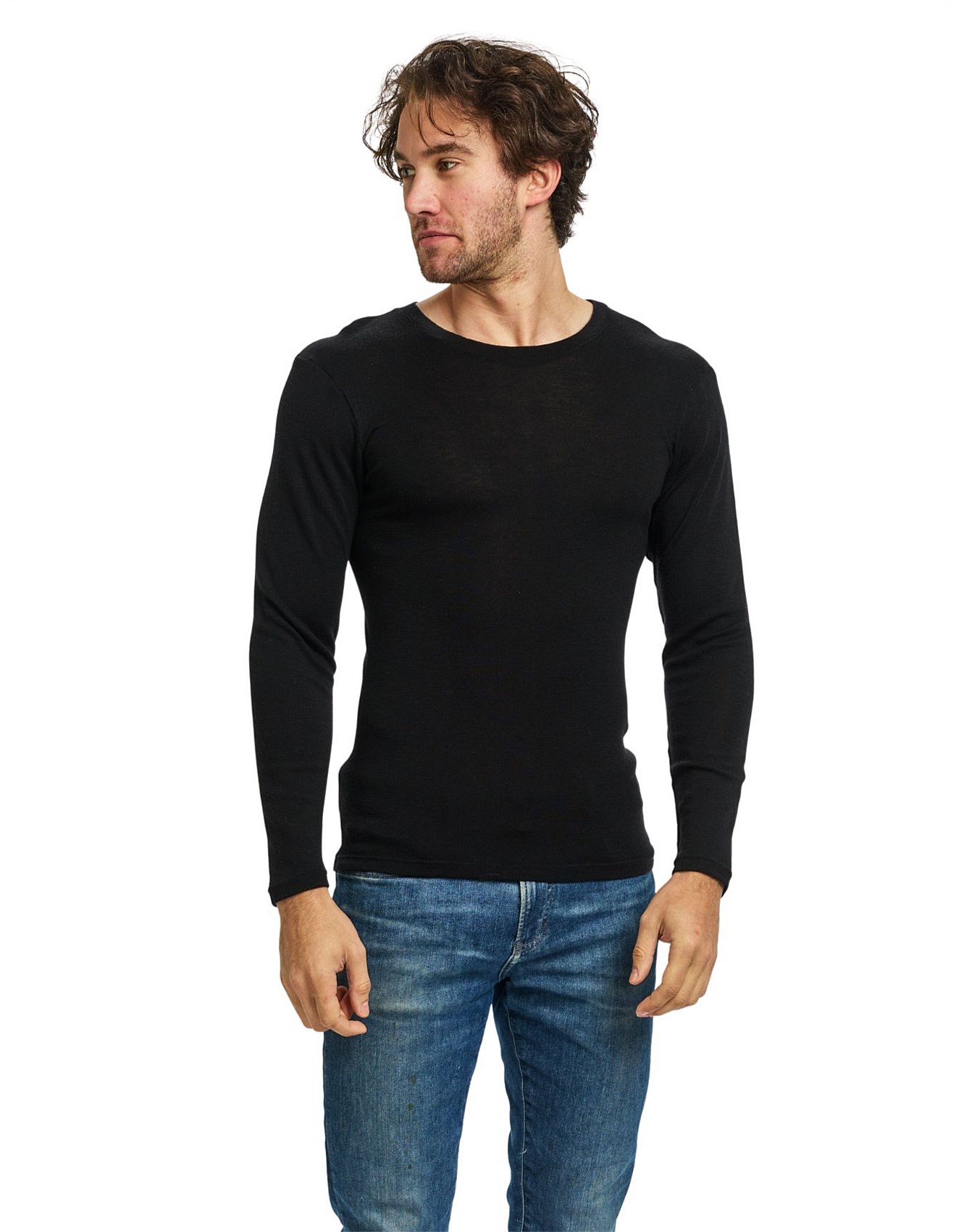 David Jones Collection Long Sleeve Pure Wool Thermal | David Jones