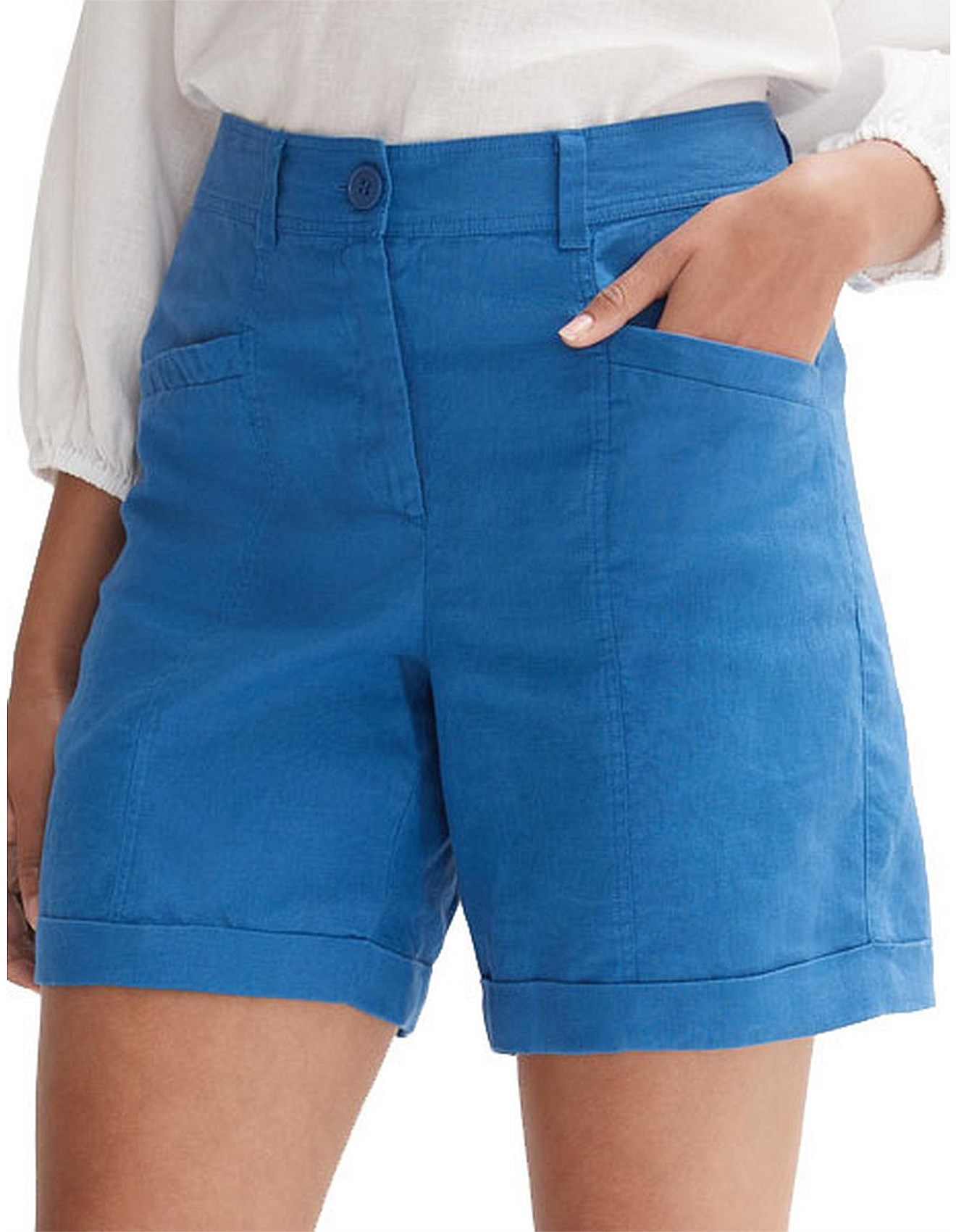 Trenery Linen Pocket Detail Short | David Jones