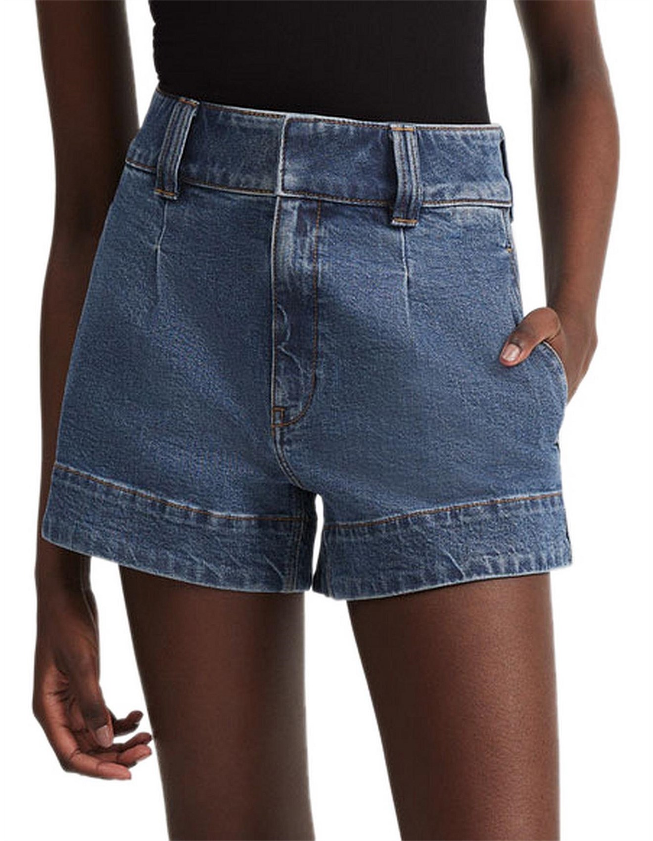 Country Road Denim Pleated Short | David Jones