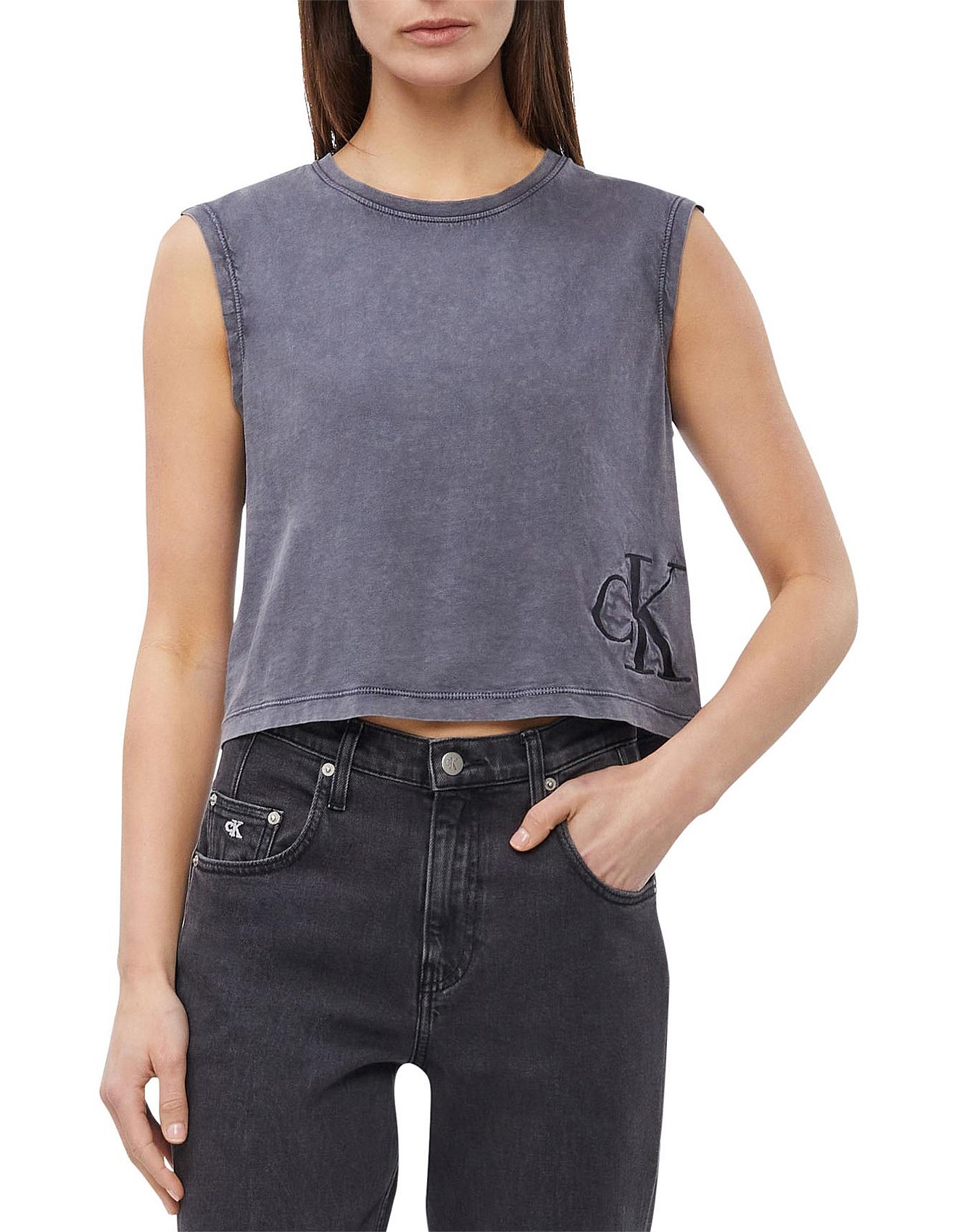Calvin Klein Acid Wash Tank Top | David Jones
