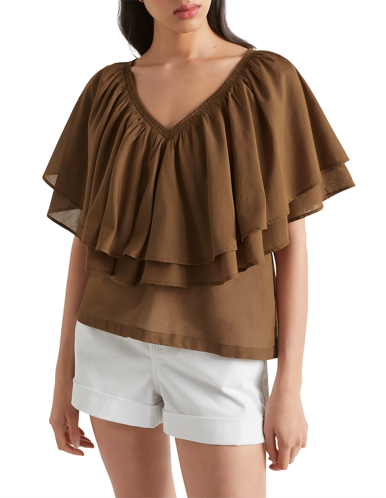 Seed Heritage Voile Flutter Top | David Jones