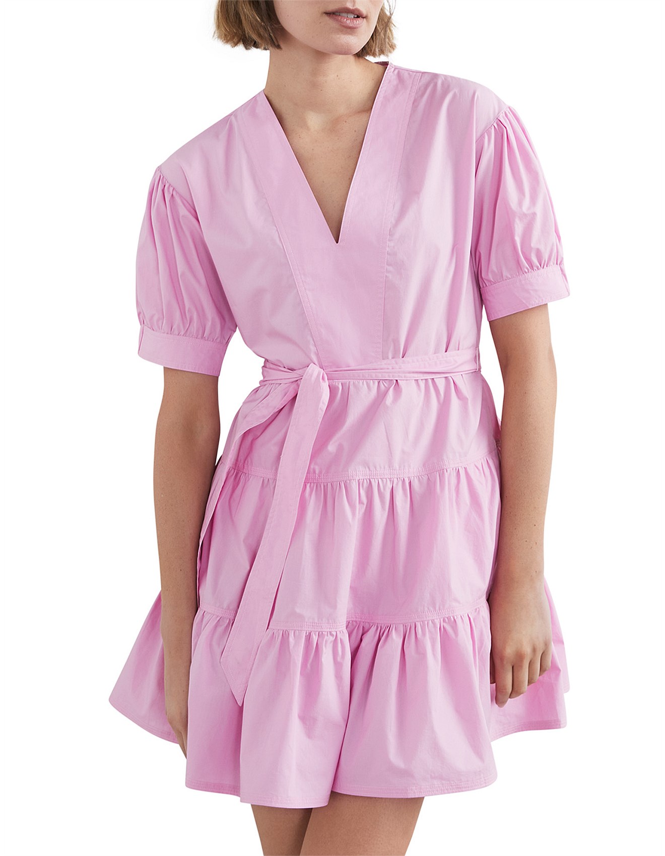 French Connection Cotton Puff Sleeve Dress | David Jones
