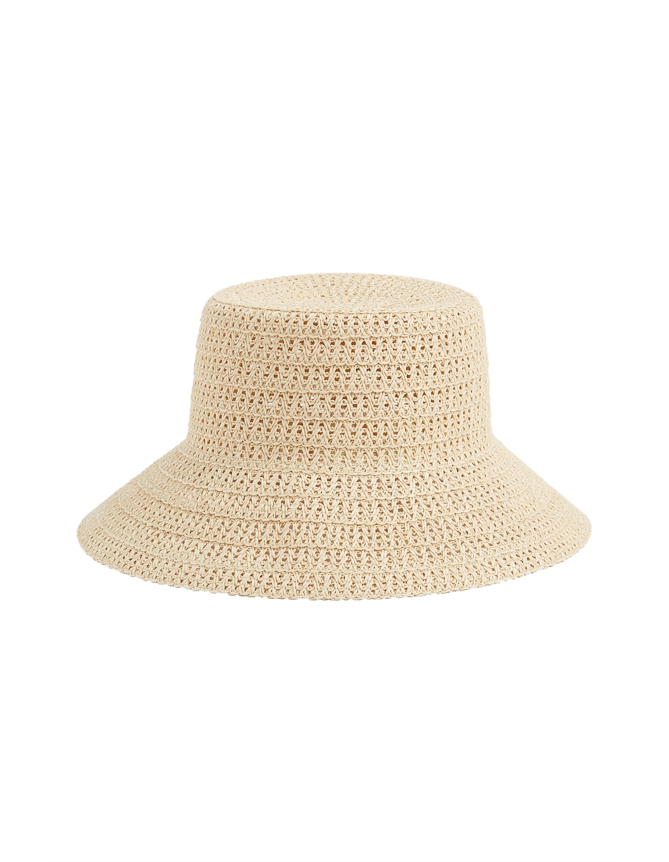 Seed Heritage Straw Bucket Hat | David Jones