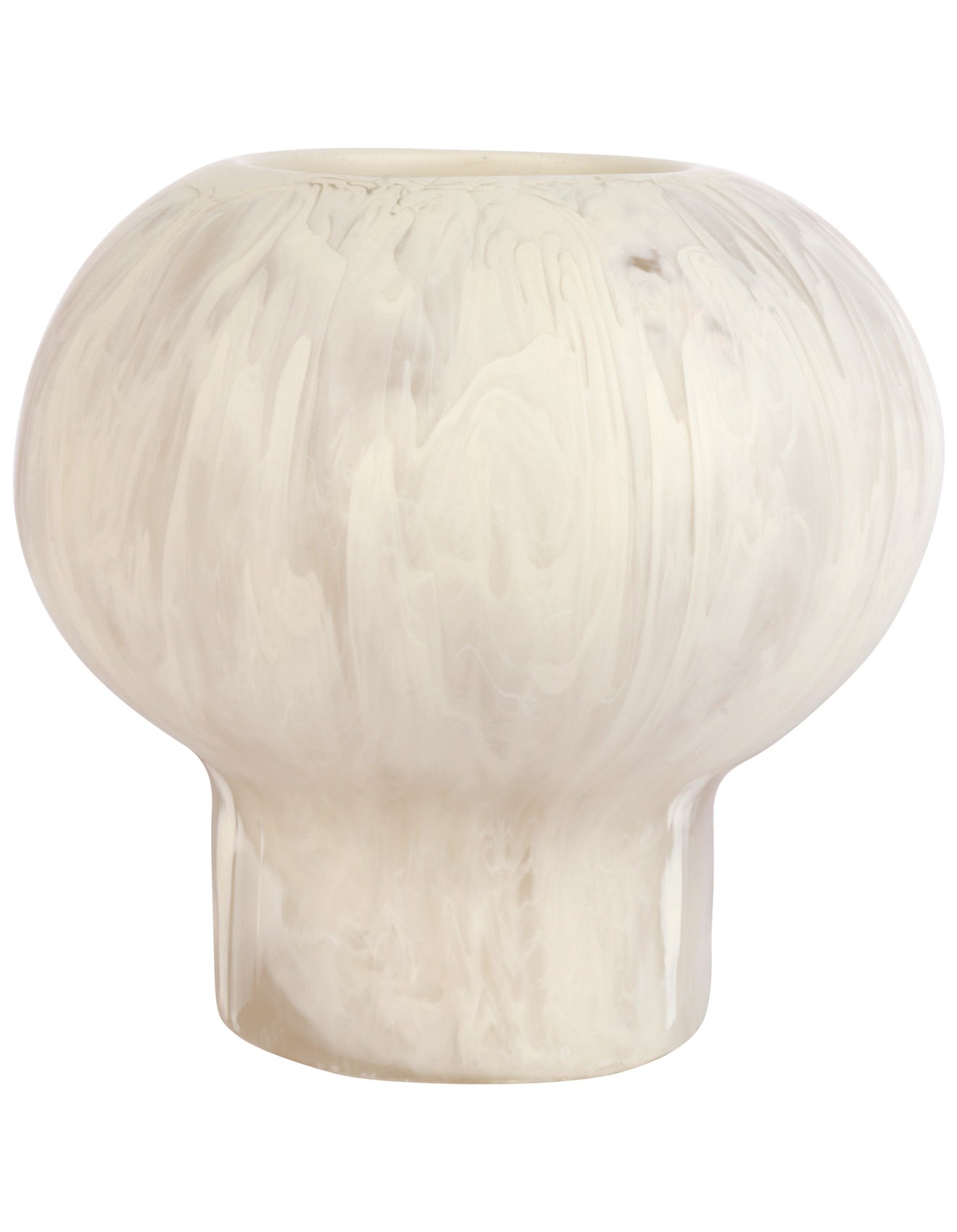 Dinosaur Designs Pearl Round Vase In Chalk Swirl | David Jones
