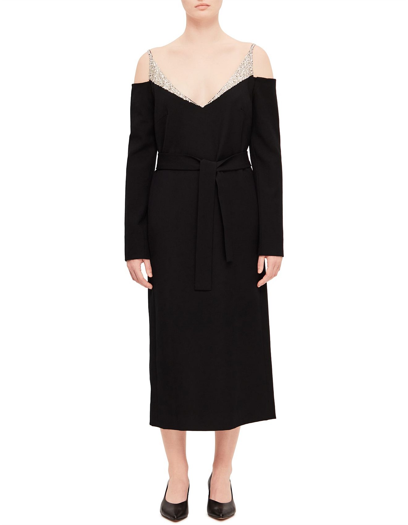 Dries Van Noten Delsa Embrioded Midi Dress With Slip Detail | David Jones