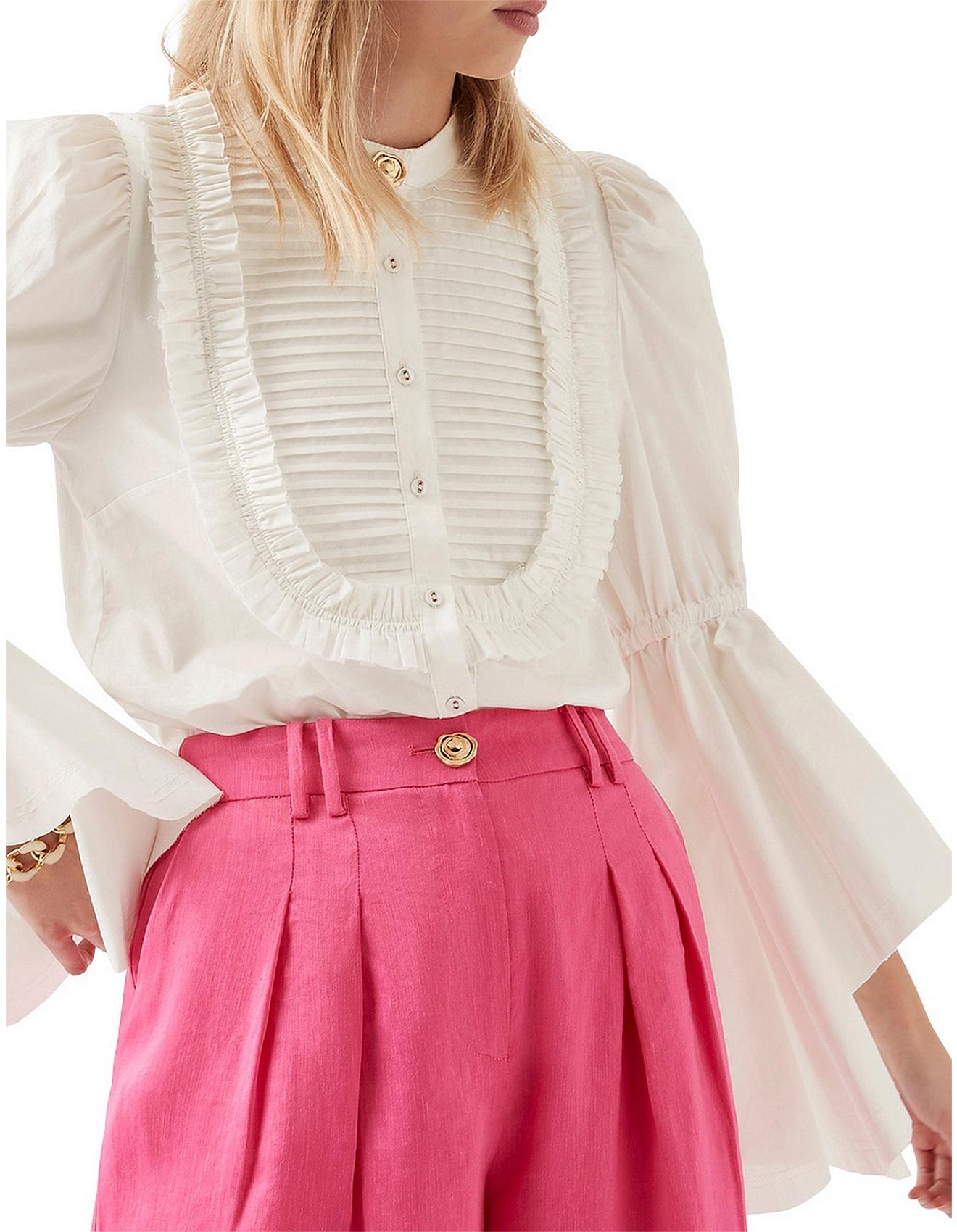 Aje Agnes Ruffle Shirt | David Jones