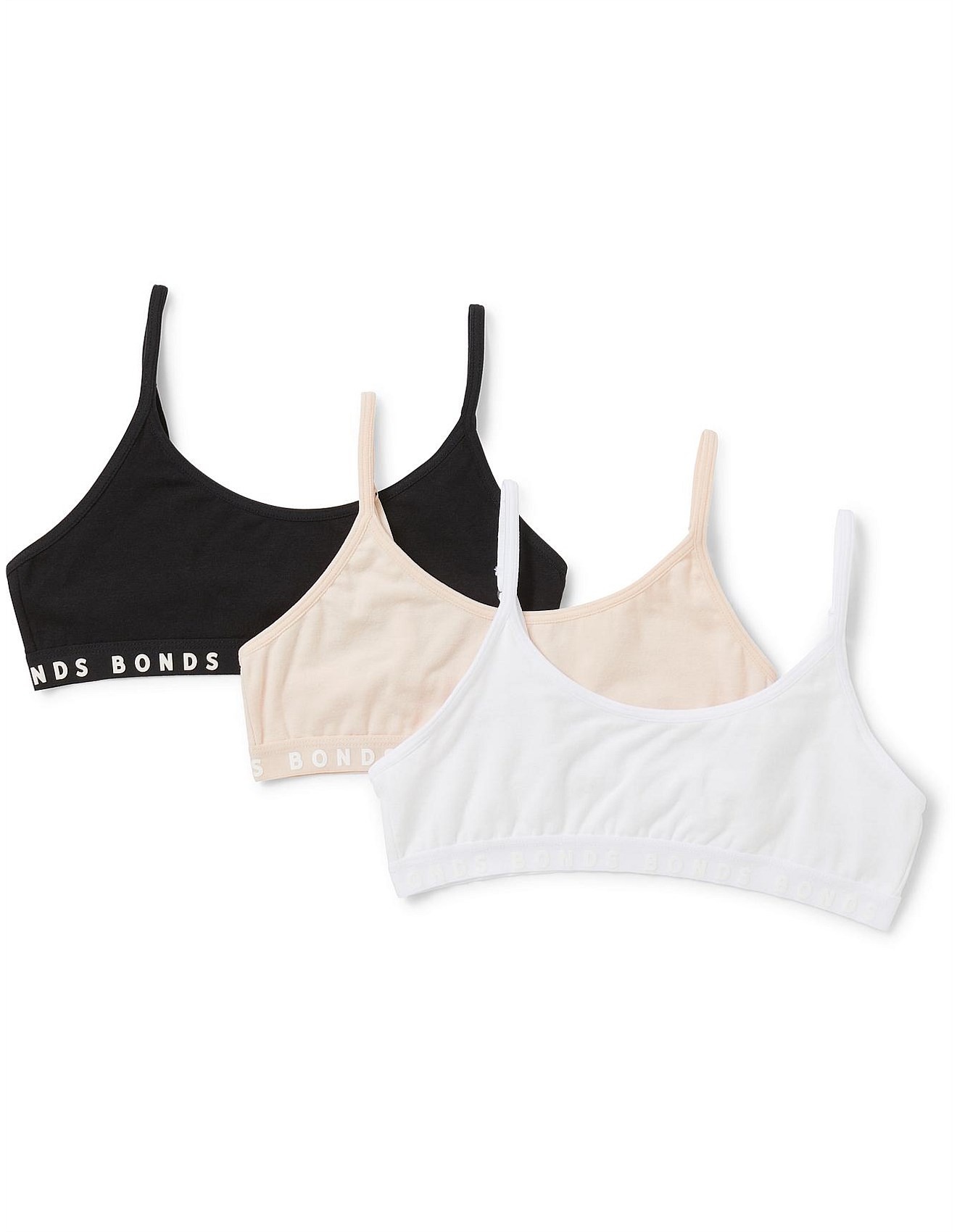 Bonds Girls Hipster Scoop Crop 3 Pack | David Jones