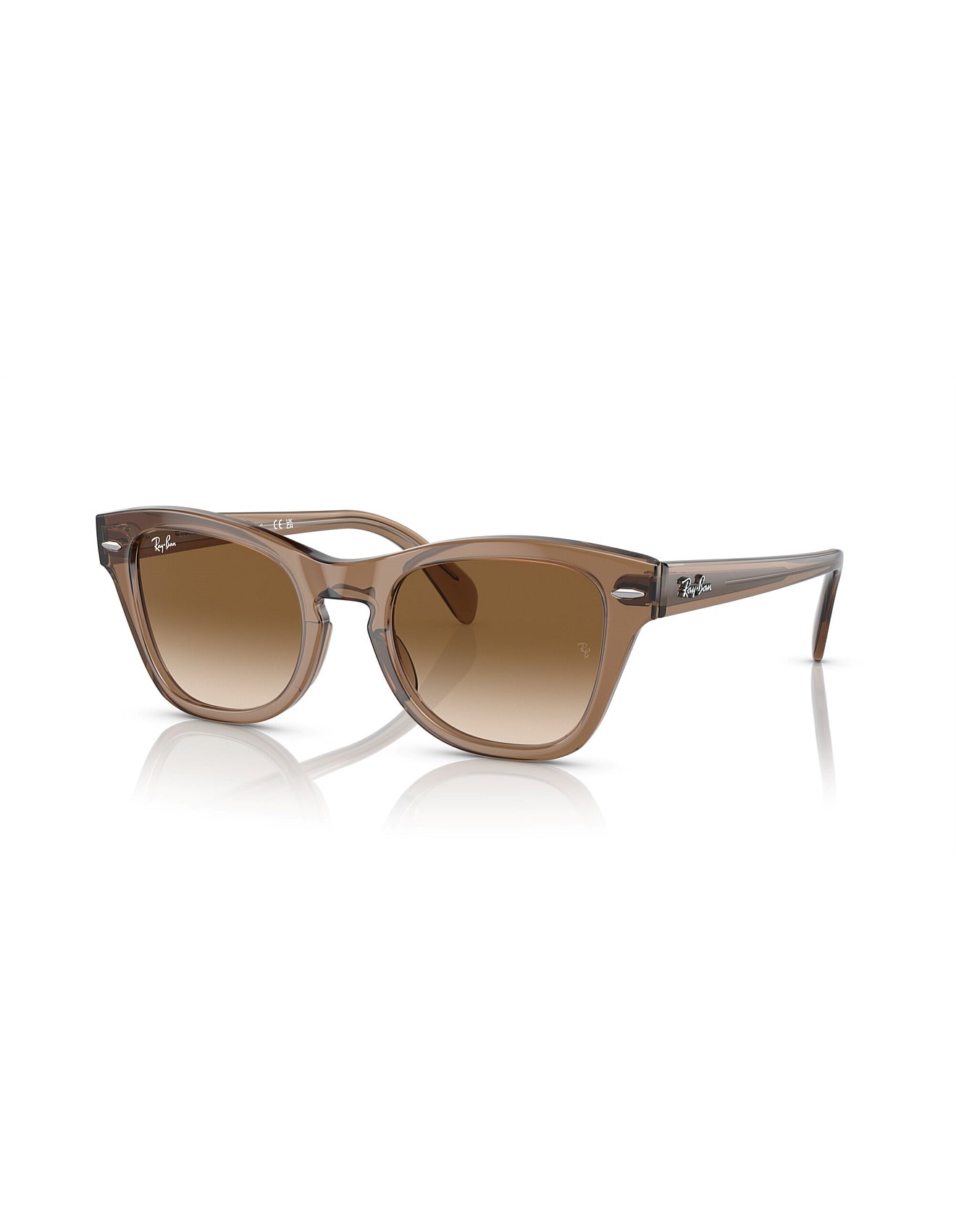 Ray-ban Square Light Brown Sunglasses | David Jones