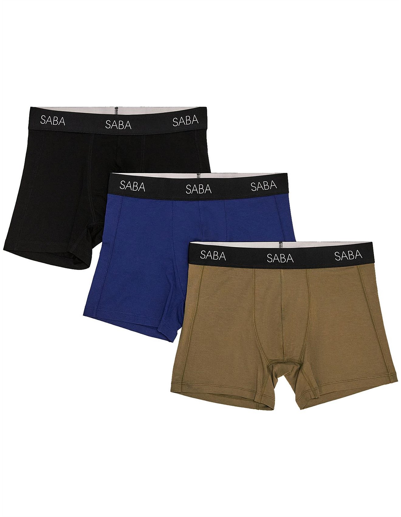 Saba Mens 3 Pack Underwear N/b/k | David Jones