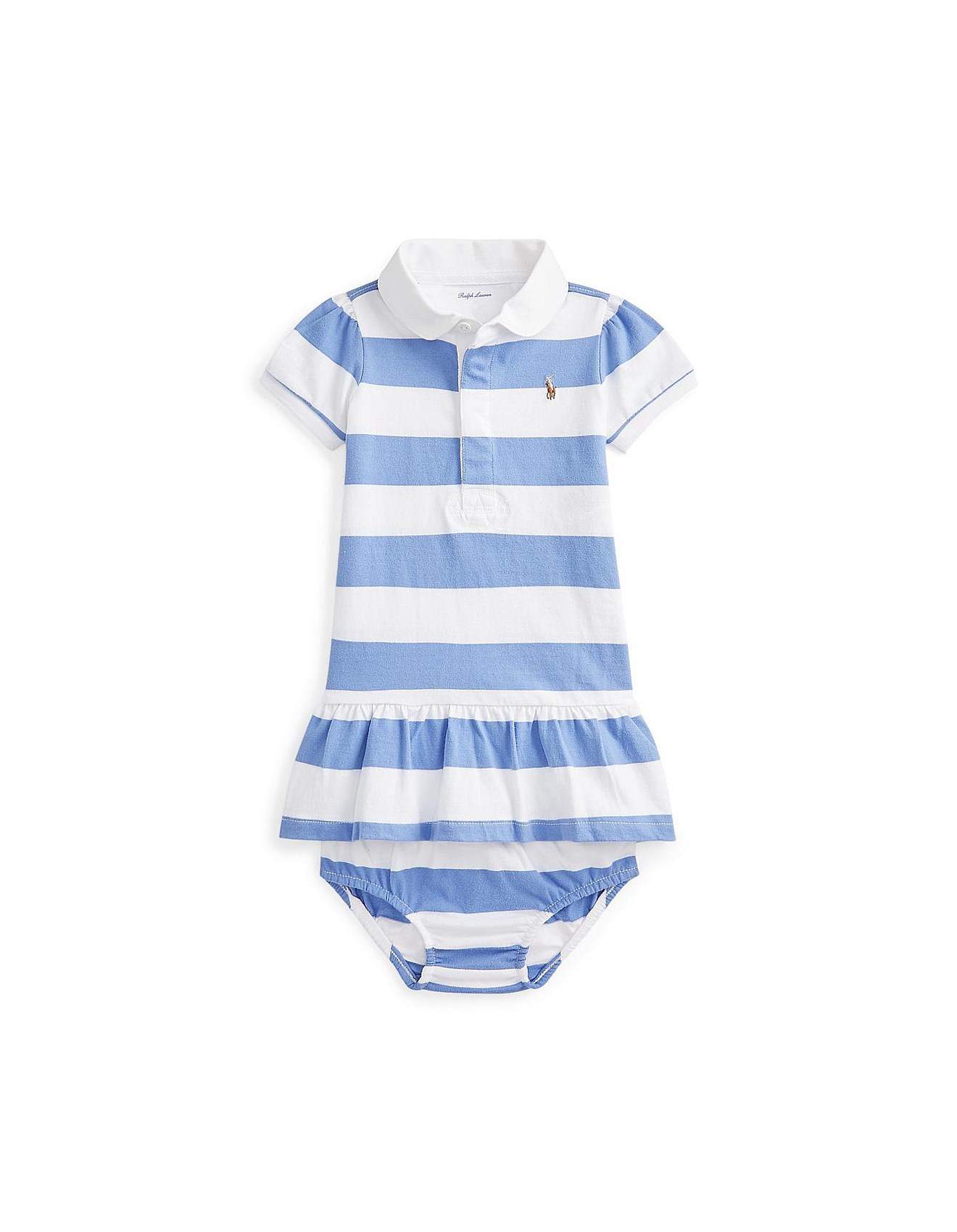 Polo Ralph Lauren Striped Rugby Dress & Bloomer (3m-24m) | David Jones