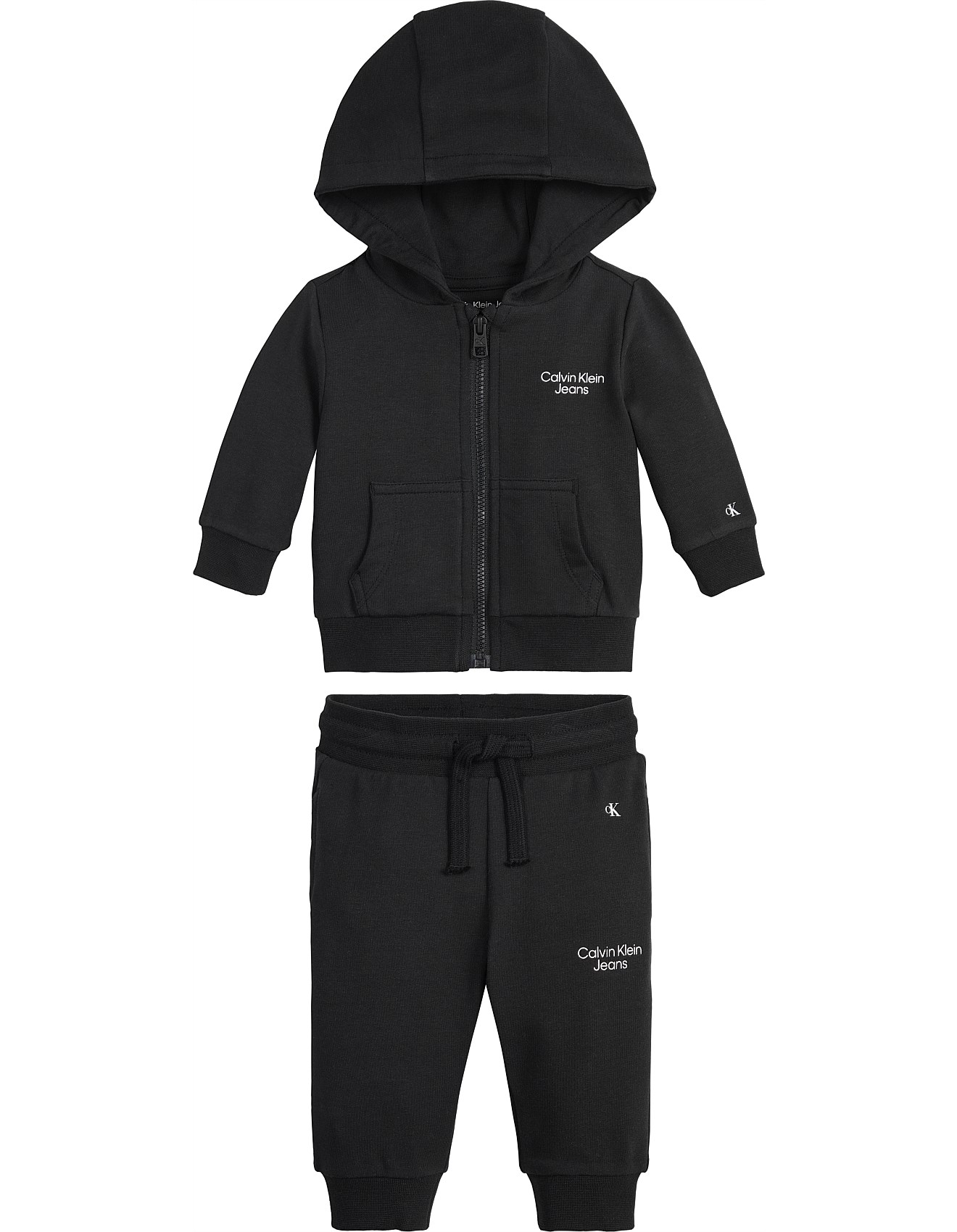 Calvin Klein Stack Logo Zip Through Set | David Jones