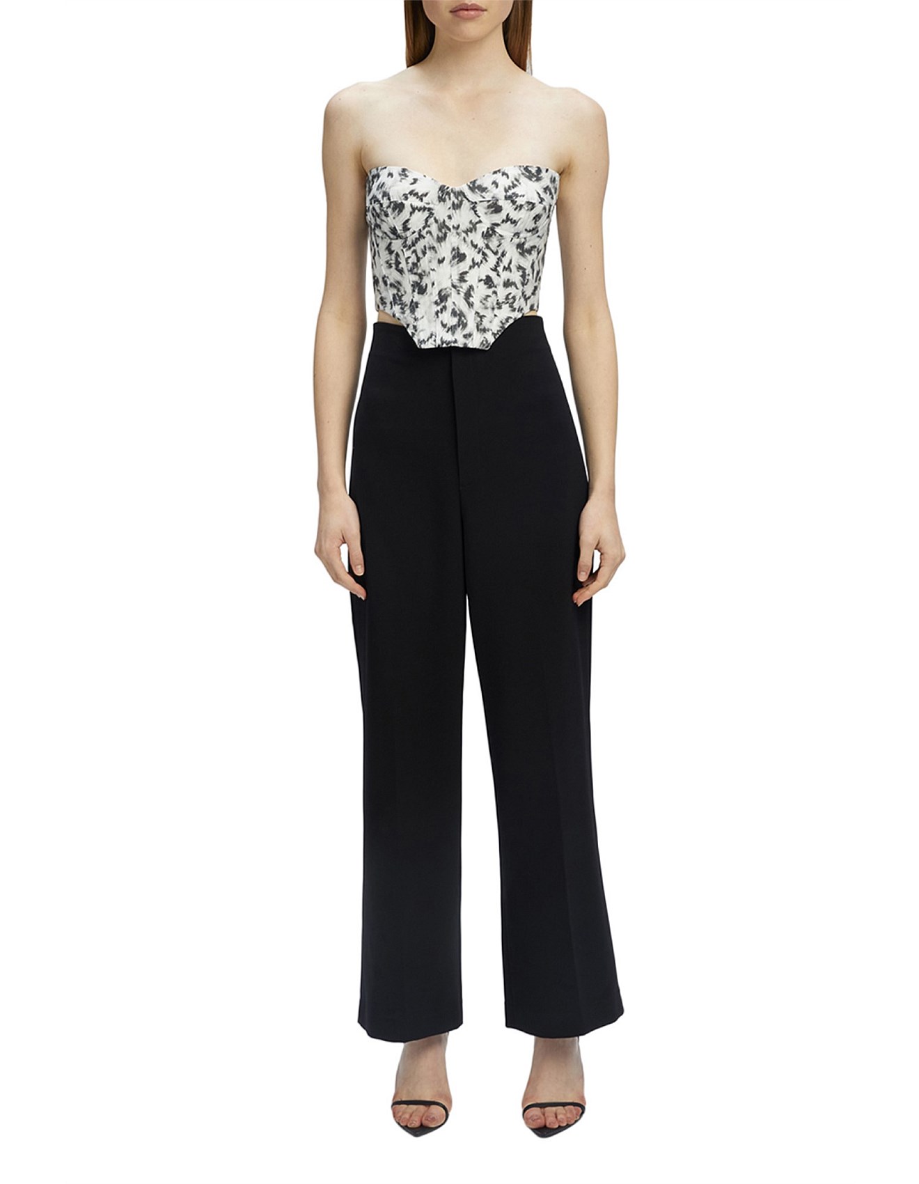 Bardot Monochrome Printed Bustier | David Jones