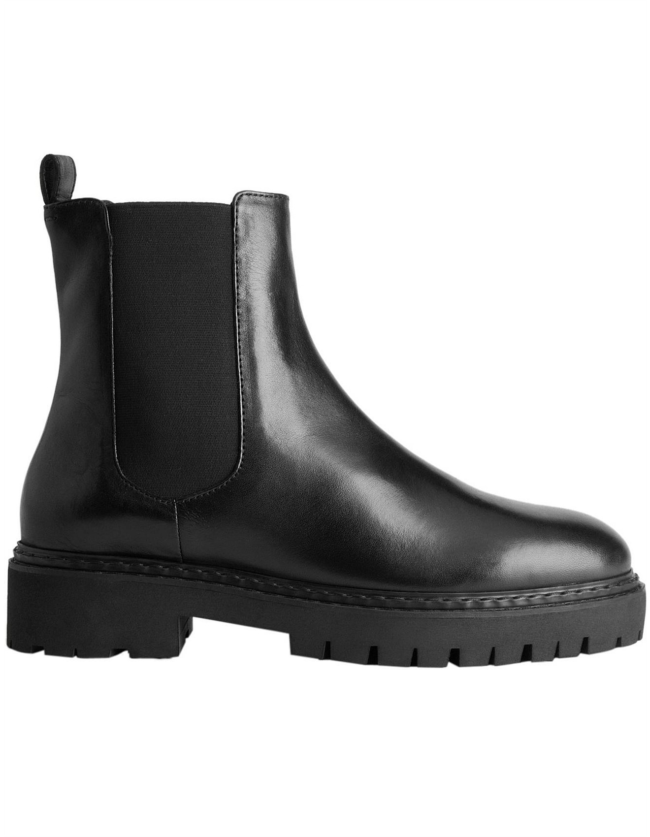 Witchery Leather Lug Sole Gusset Boot | David Jones