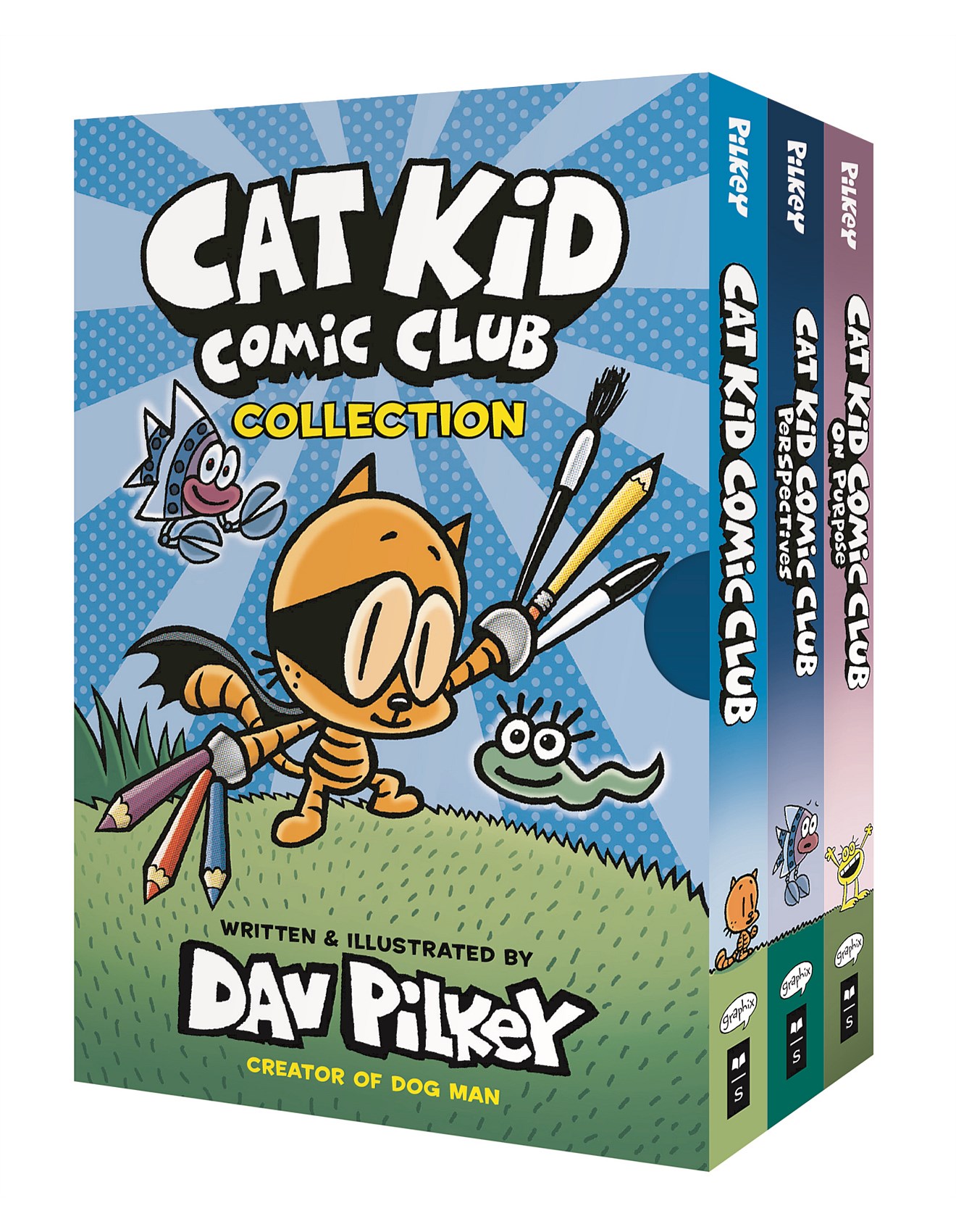 Scholastic Cat Kid Comic Club 3 Book Collection | David Jones