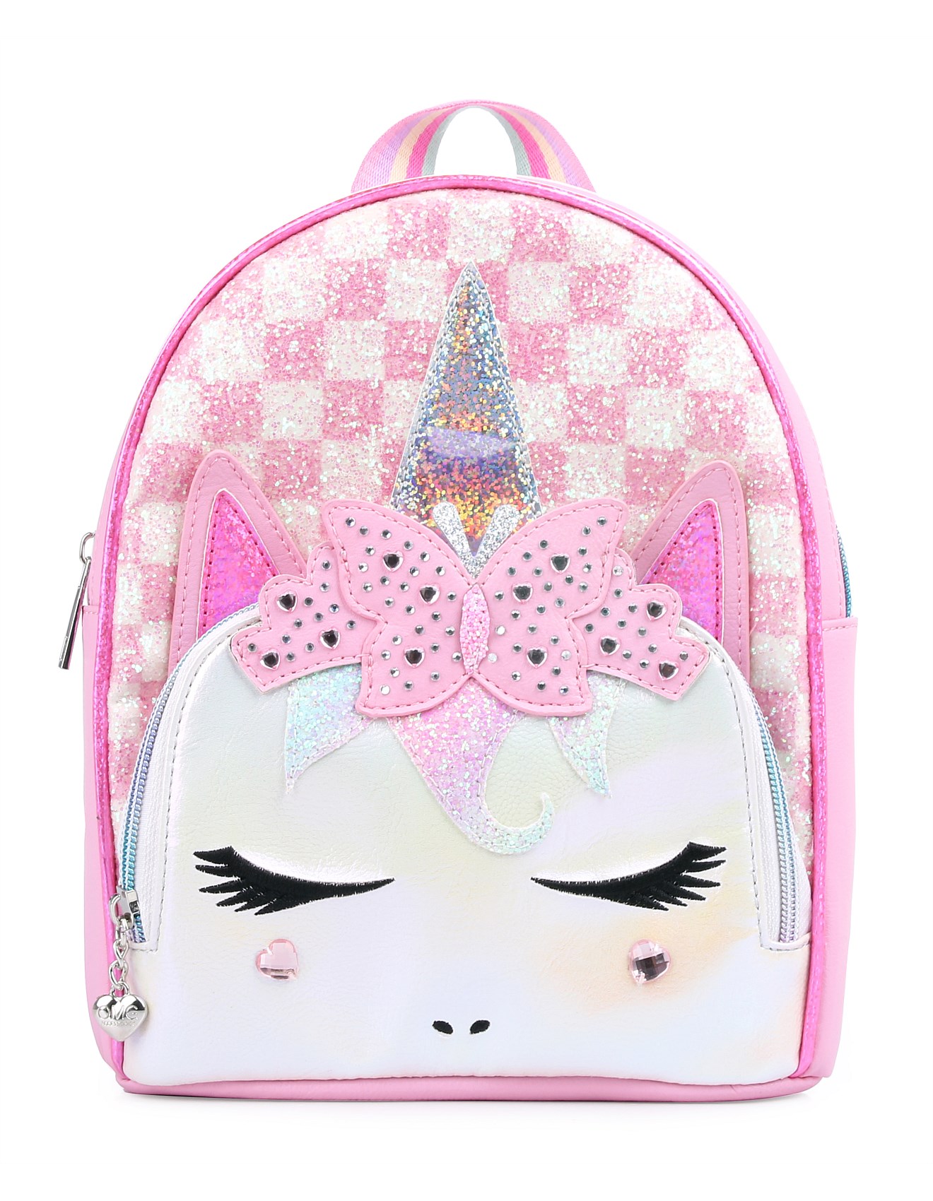 Omg Accessories Miss Gwen Glitter Checkerboard Mini Backpack | David Jones