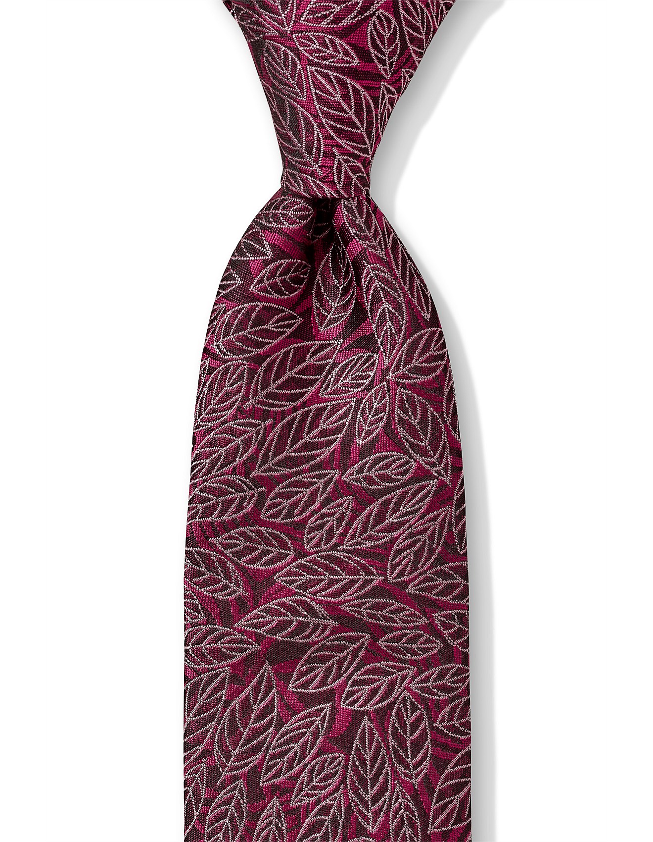 Uber Stone Leaves Slim Tie | David Jones