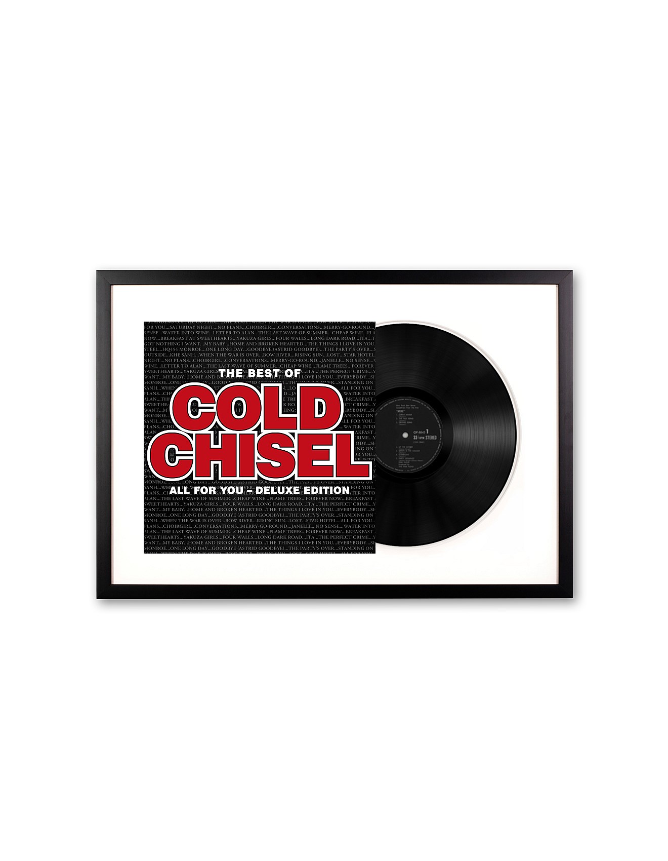 Vinyl Art Framed the Best Of Cold Chisel Double Vinyl Album Art | David ...