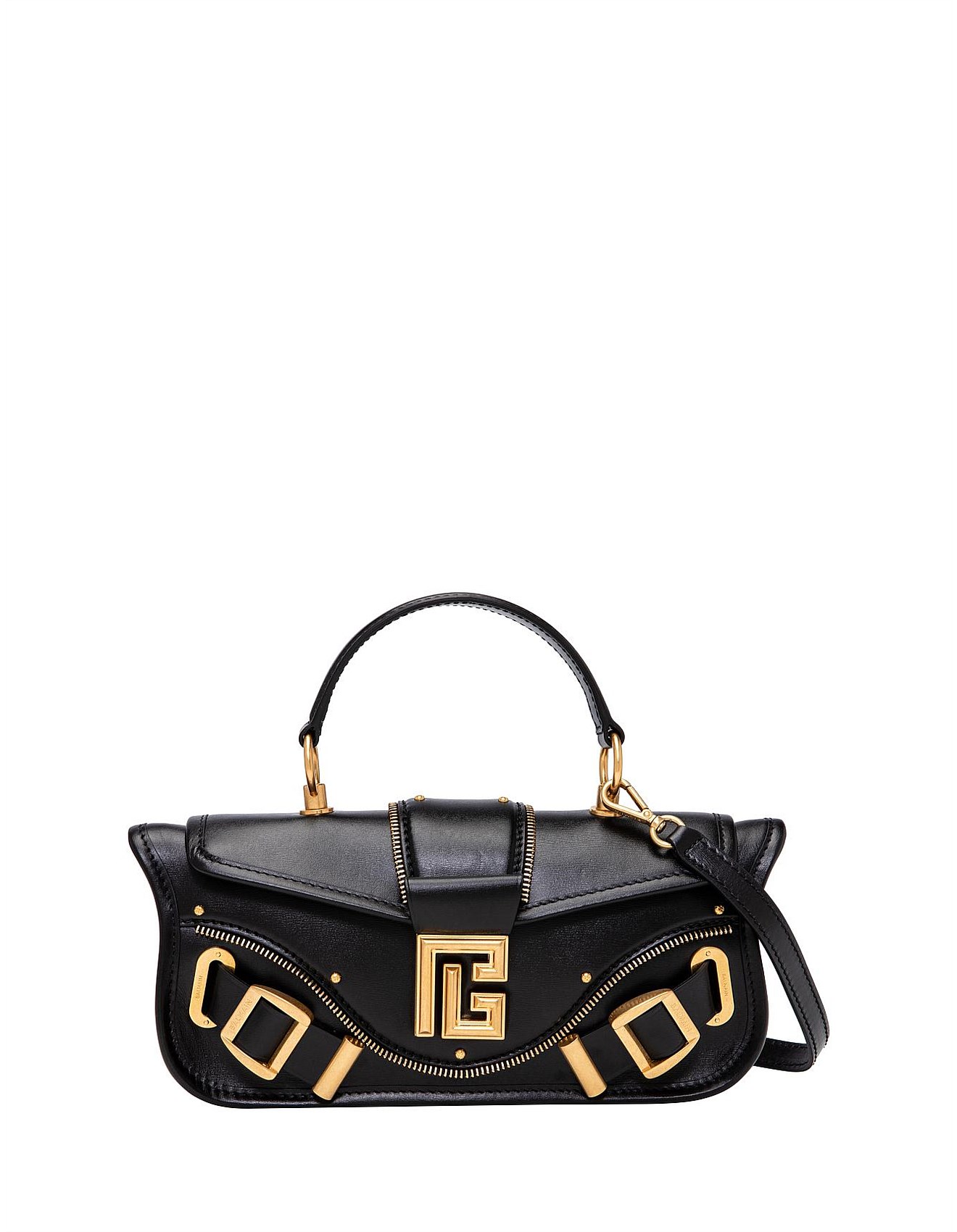 Balmain Blaze Pouch Box Leather Shoulder Bag | David Jones