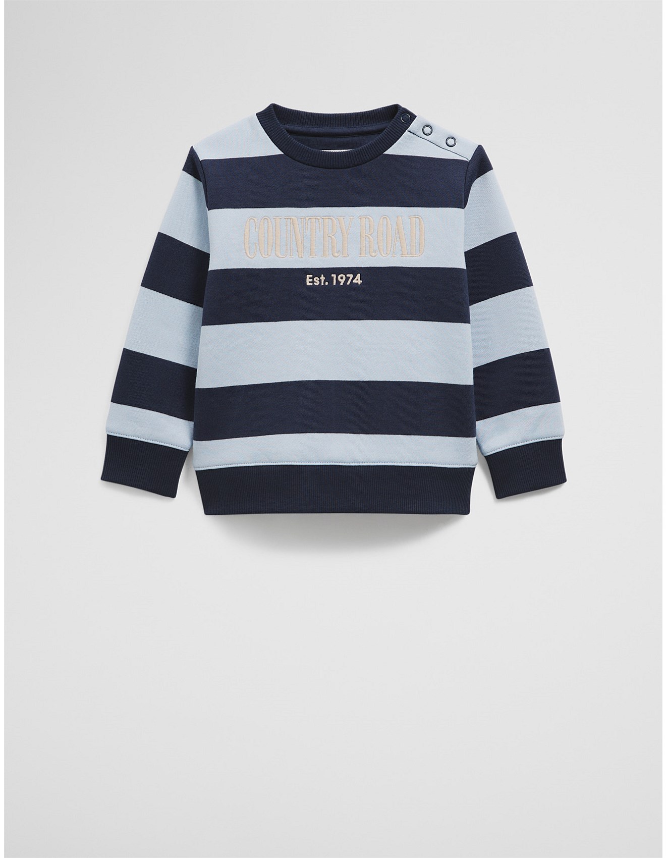 Country Road Verified Australian Cotton Heritage Stripe Sweat | David Jones